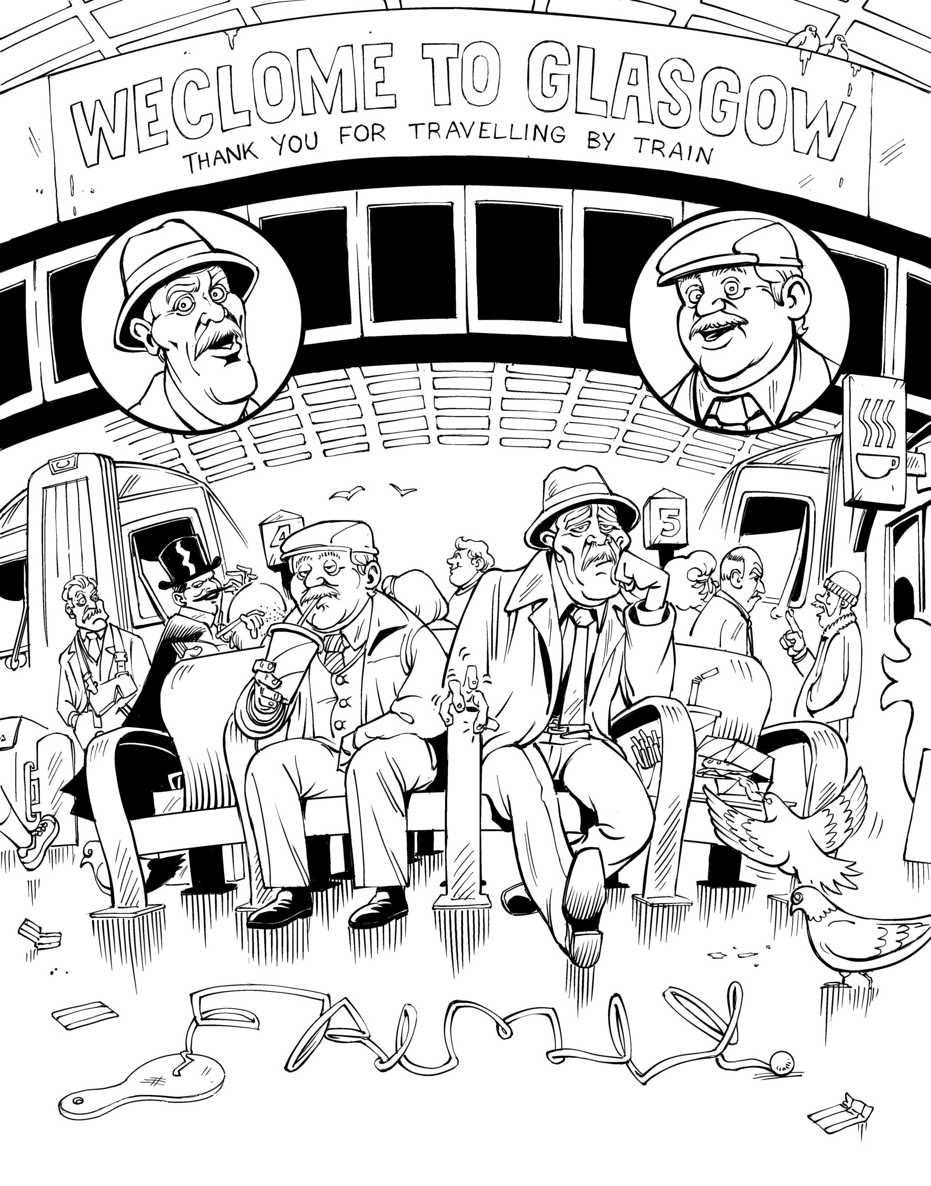 coloring pages of the three stooges
