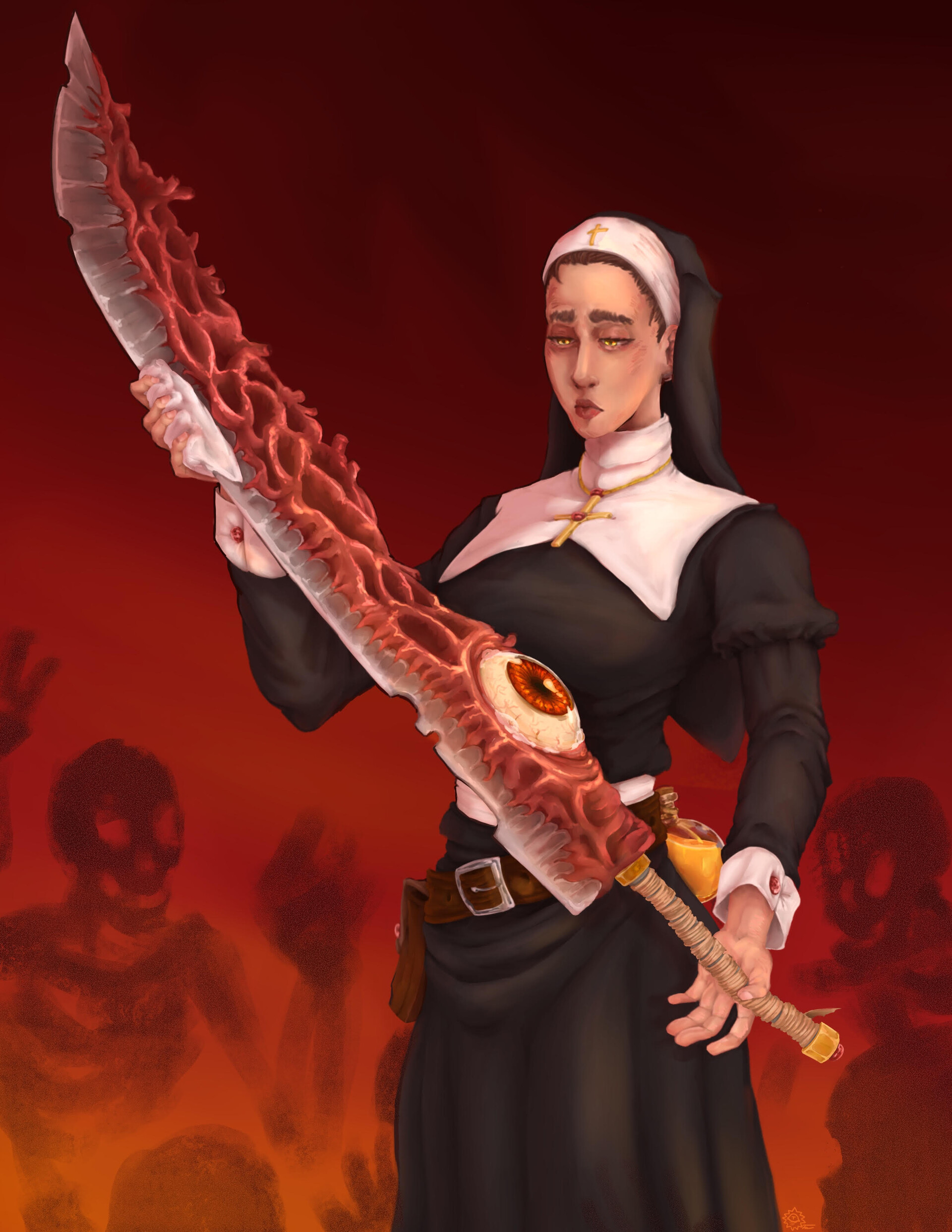 ArtStation - Battle Nun