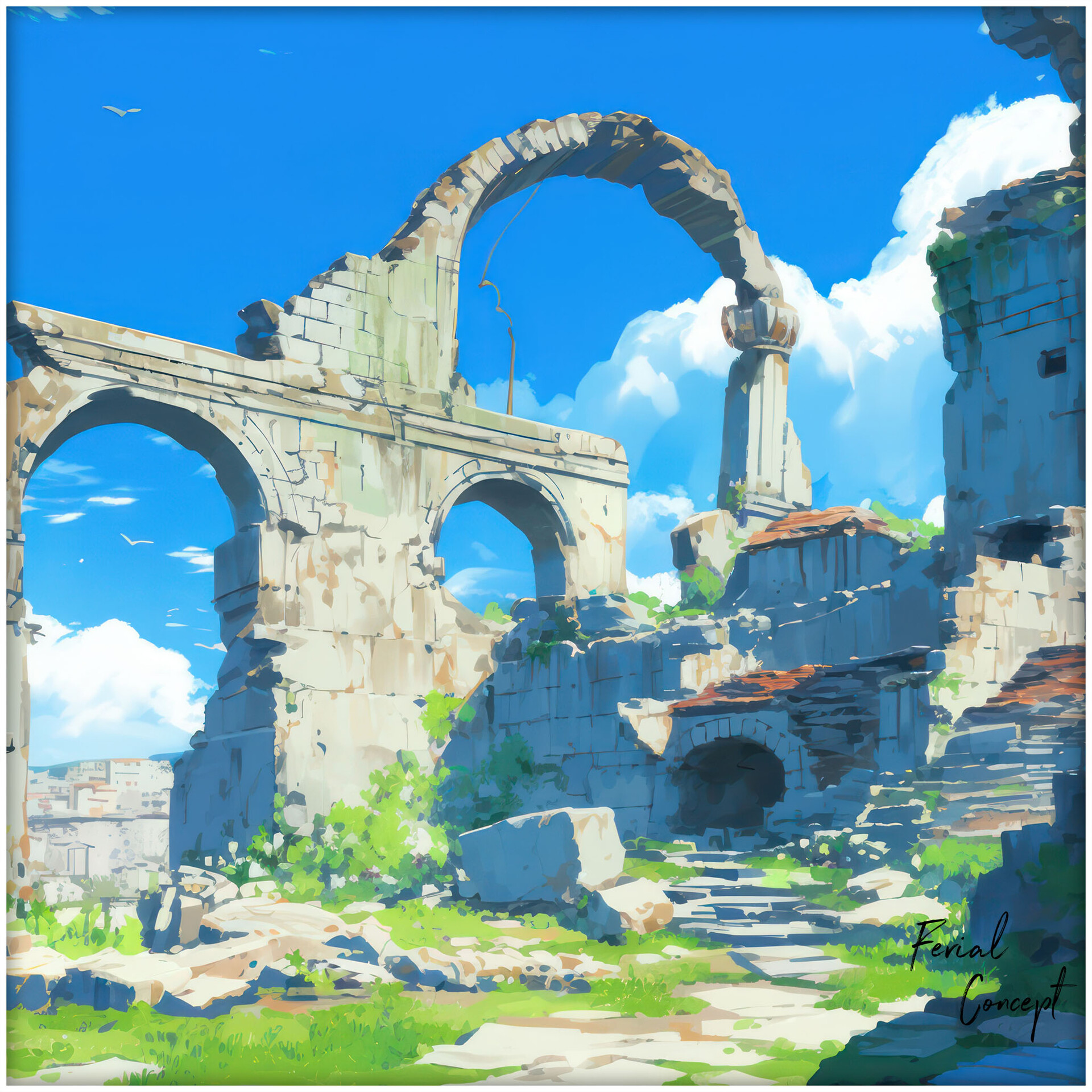 ArtStation - 🔹210 Ruins - Anime Concept Reference Image Pack v.74 |4K|