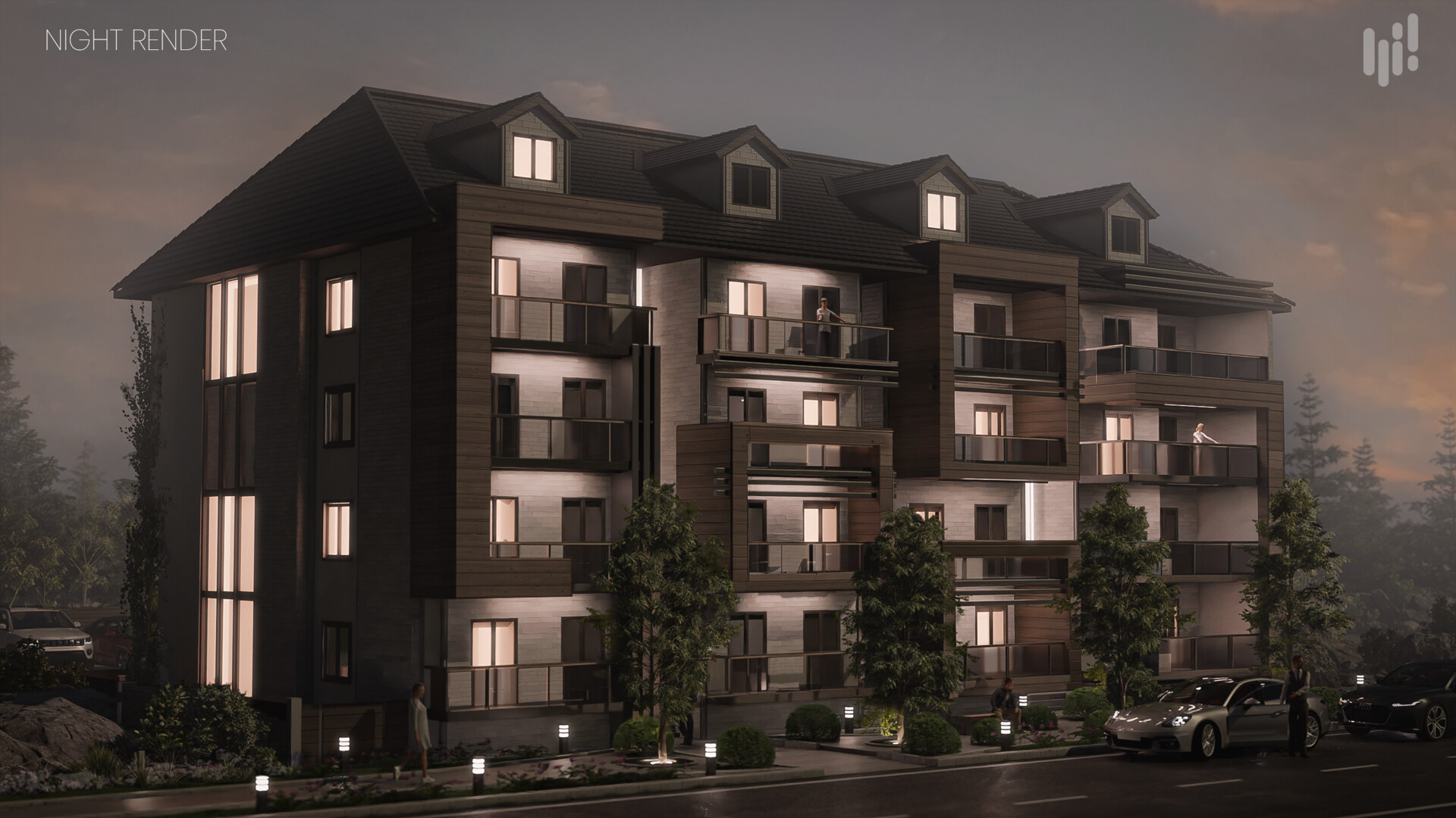 ArtStation - Apartment Building Archviz Render