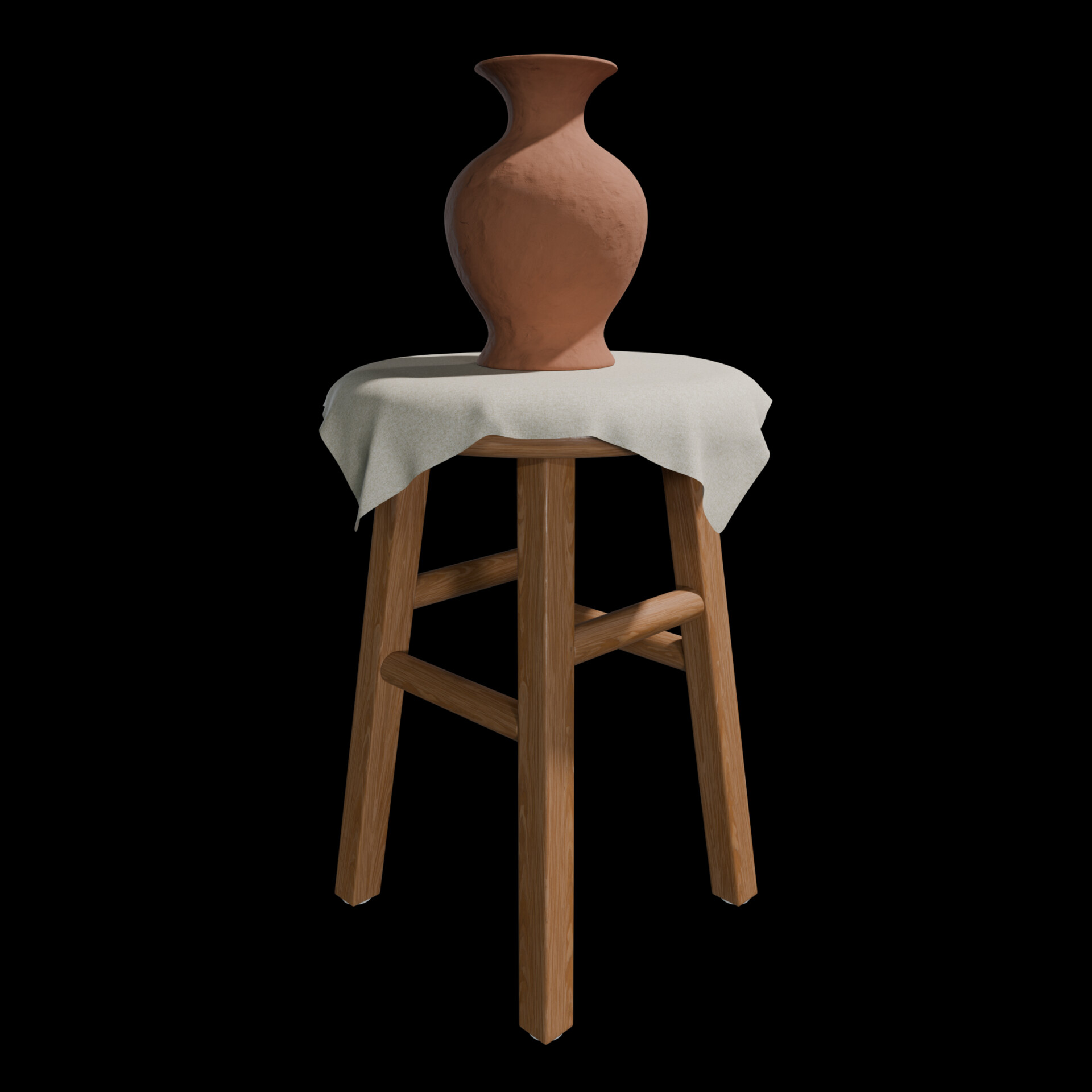 ArtStation - Vase on a Stool