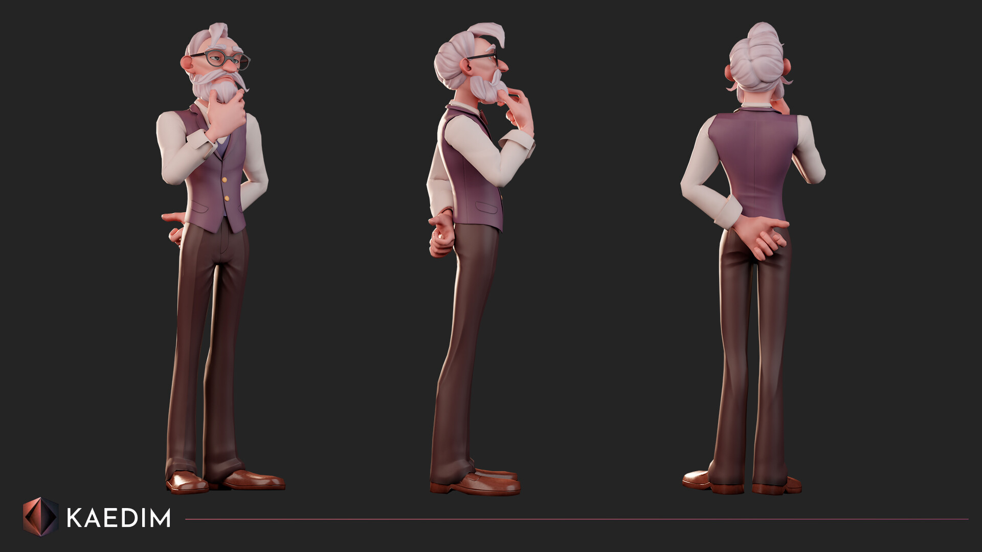 Kaedim - Old Man | 3D Stylised Game Character | Kaedim