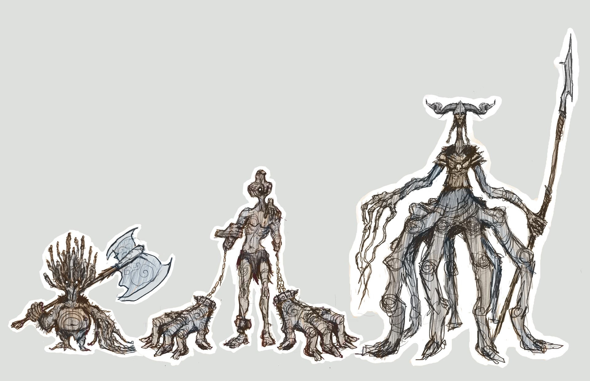 ArtStation - Mutant Hands Lineup - WIP