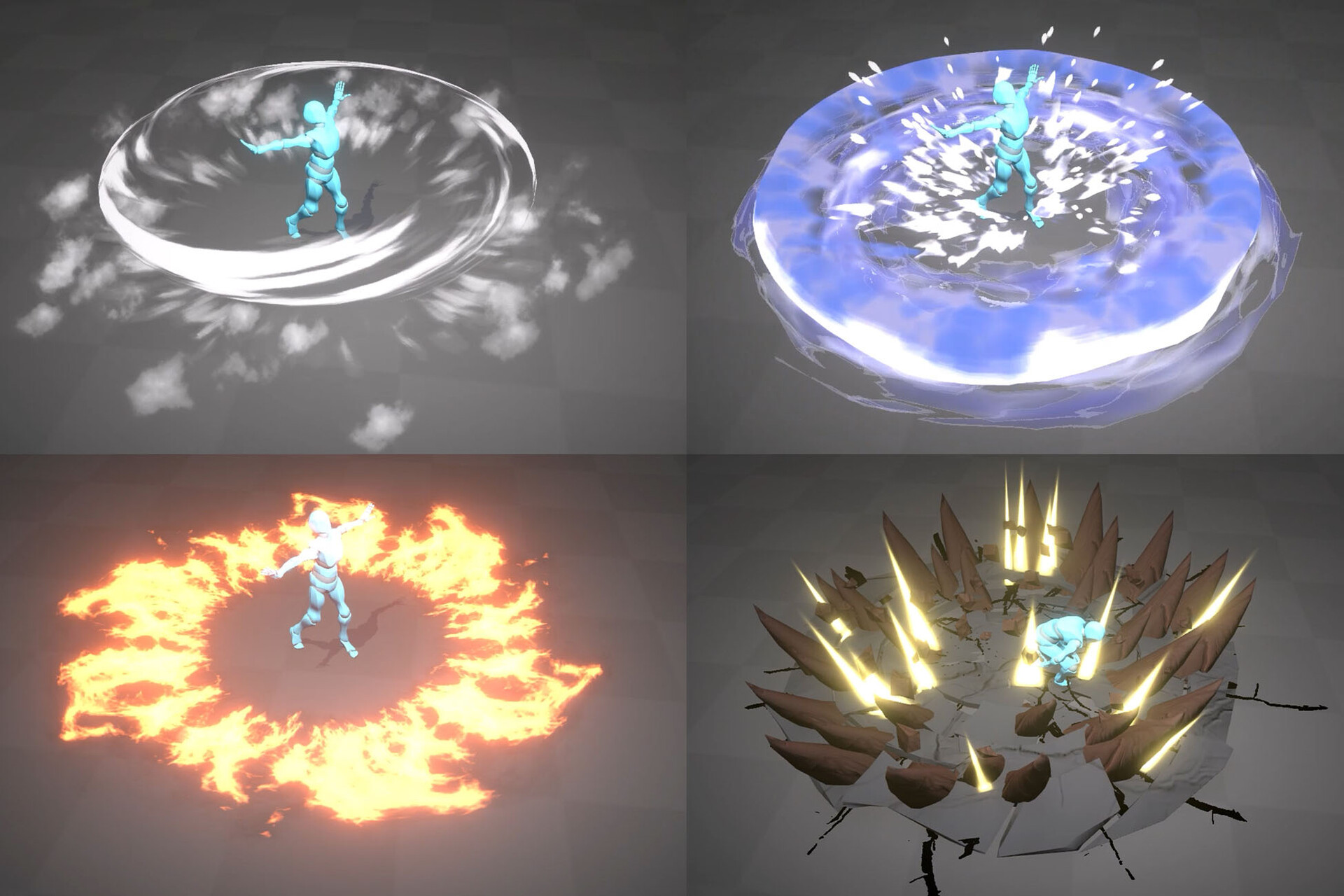 ArtStation - Elemental Area of Effect Spells VFX Unity Asset