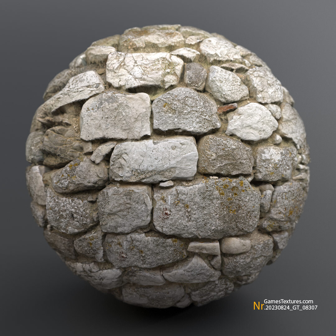 ArtStation - Wall, stone 08307 – PBR Material GamesTextures.com