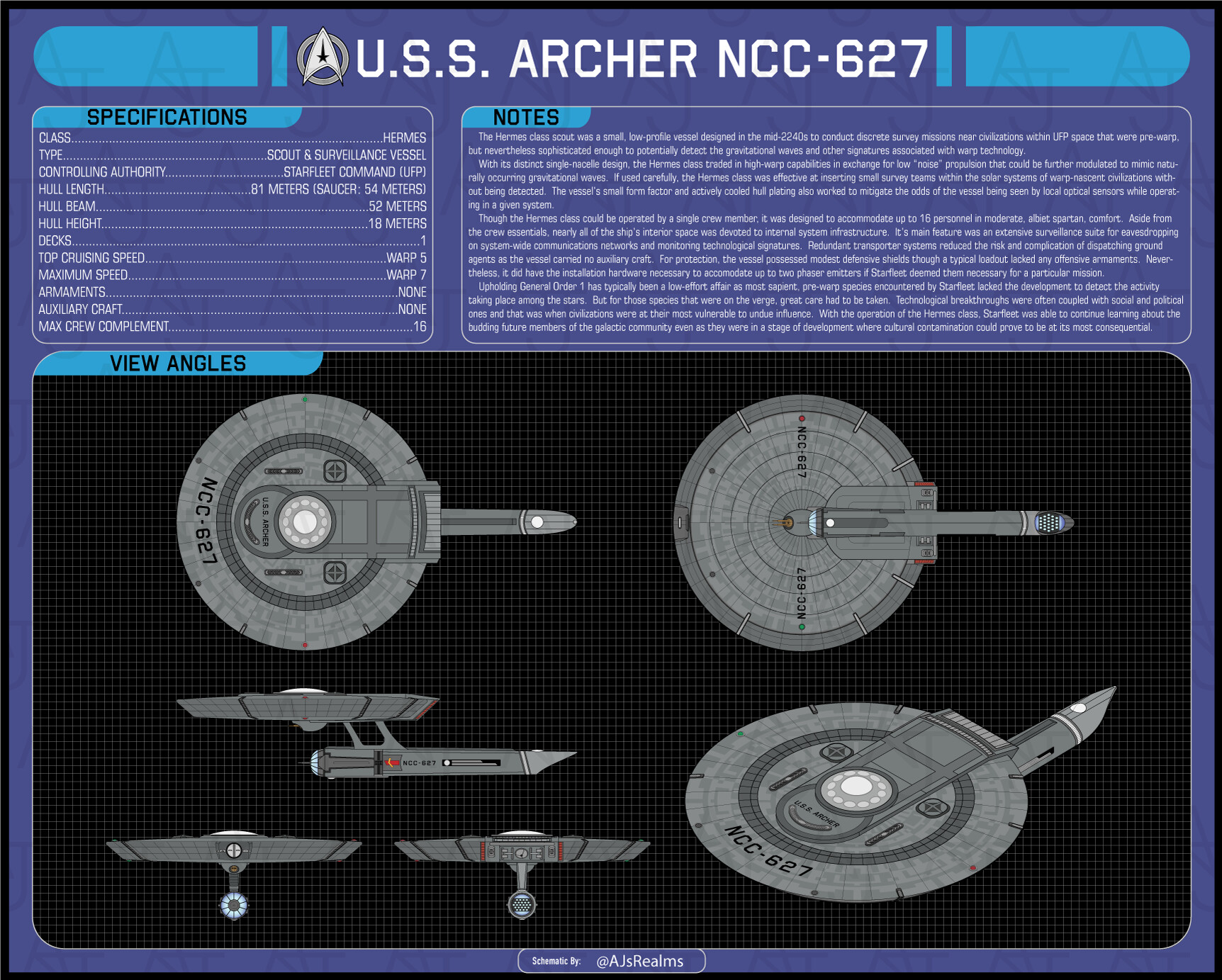 AJ's Realms - Archer Type Scout (Star Trek: Strange New Worlds)