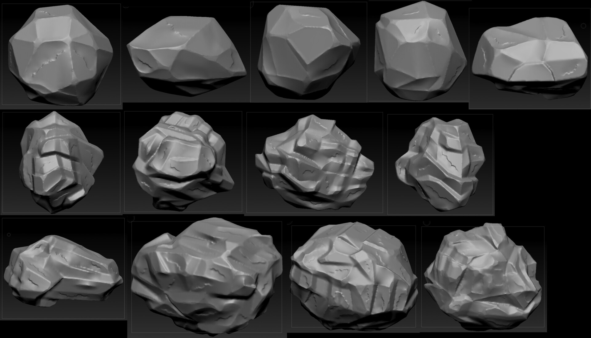 ArtStation - Rock Stone Zbrush Sculpt