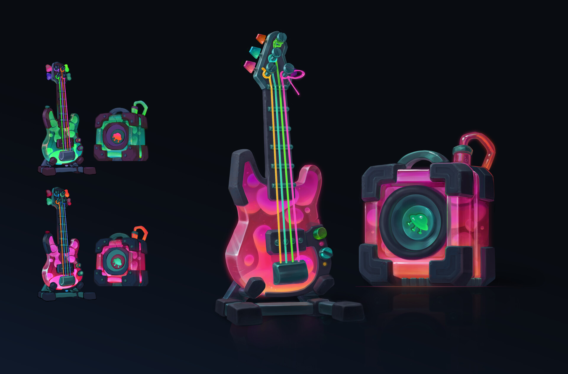 ArtStation - Retro-wave electric guitar
