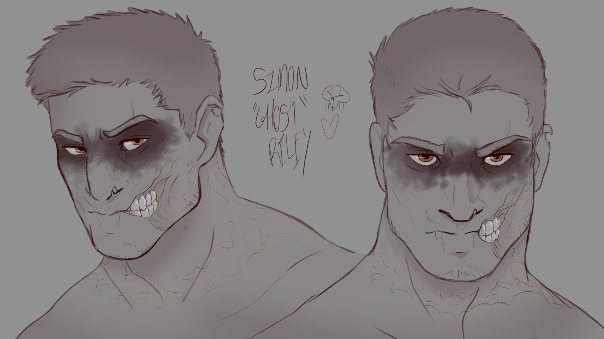 ArtStation - Simon "Ghost" Riley - Character Portrait (COD fanart)