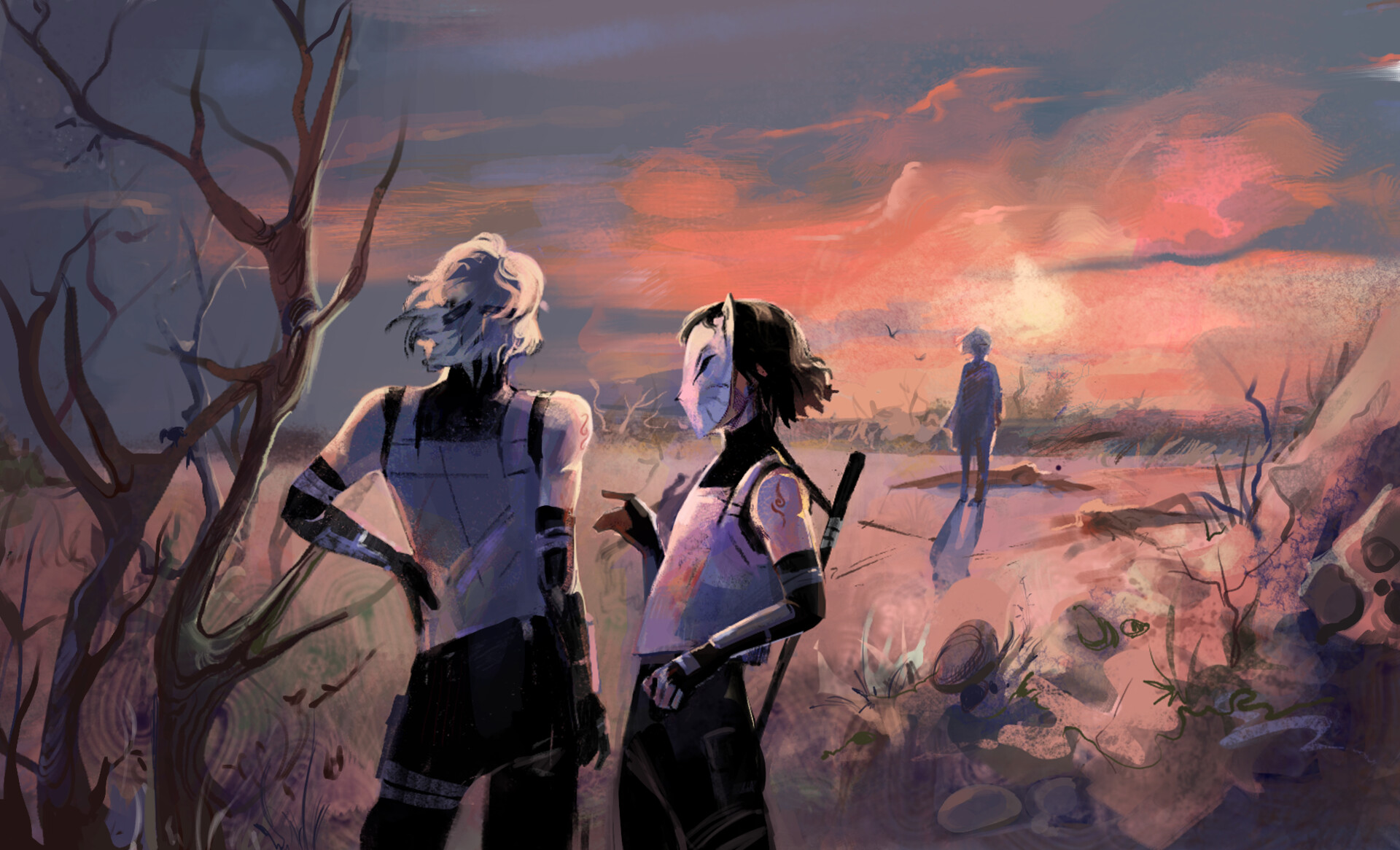 ArtStation - Anbu( Rin and Kakashi in anbu dark ay)