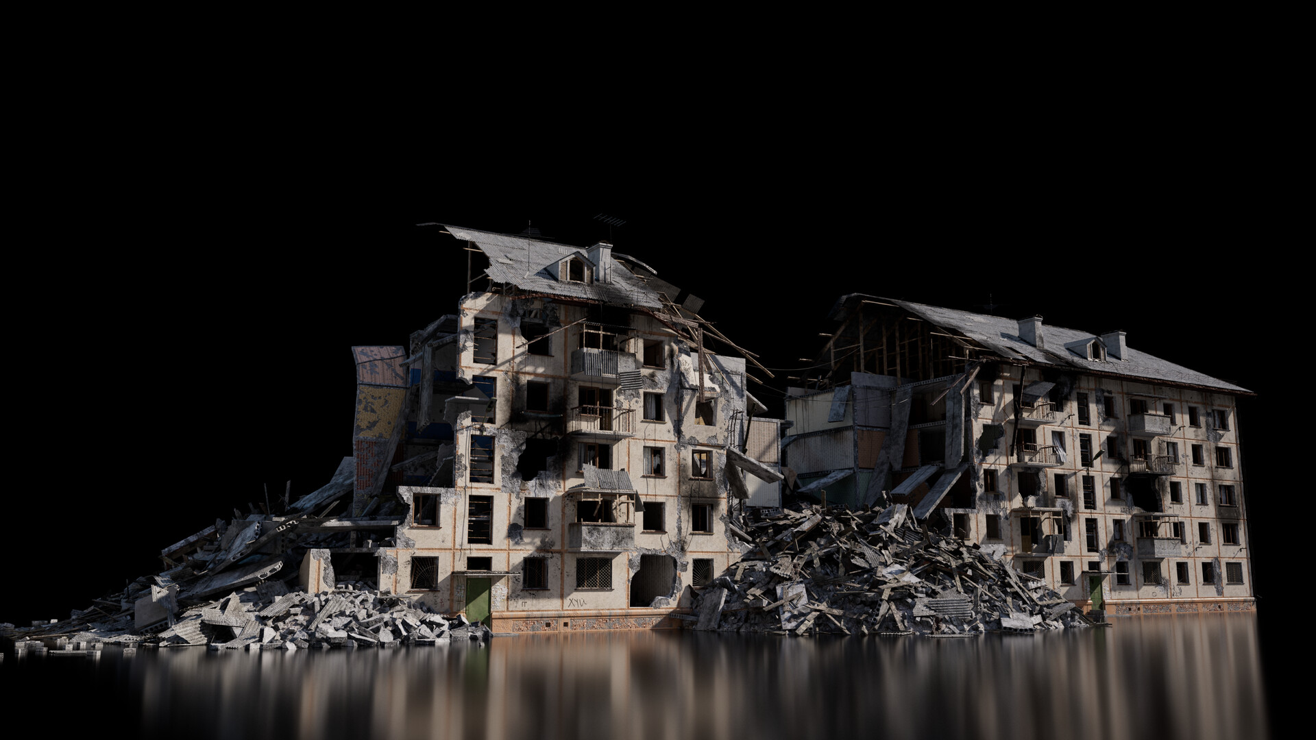 ArtStation - The destroyed house