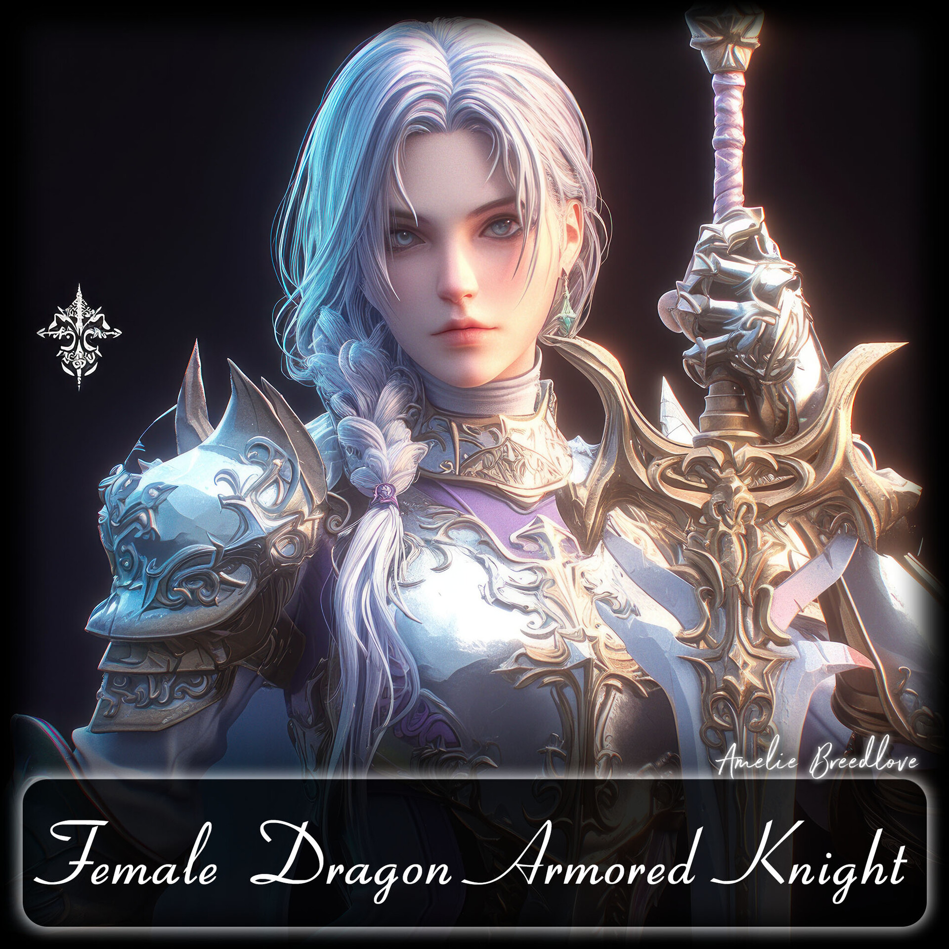 ArtStation - 420 Female Dragon Armored Knight Reference Pack | 4K | v.191