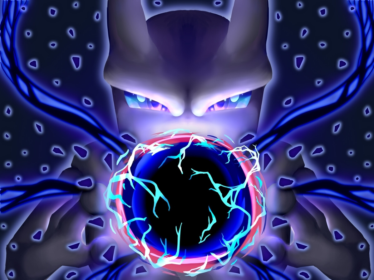 ArtStation - Mewtwo Charging Shadow Ball