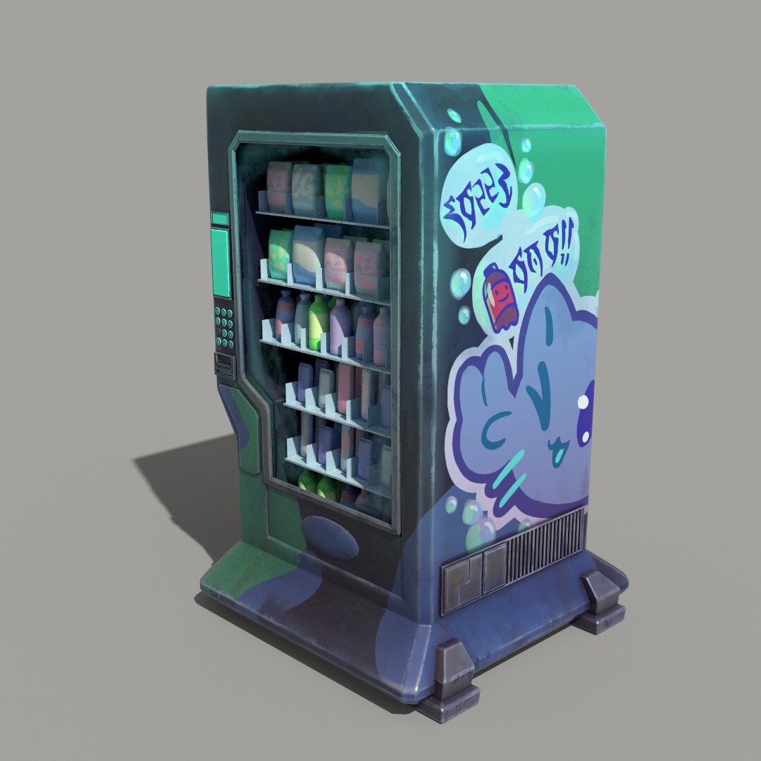 ArtStation - Kitty vending machine