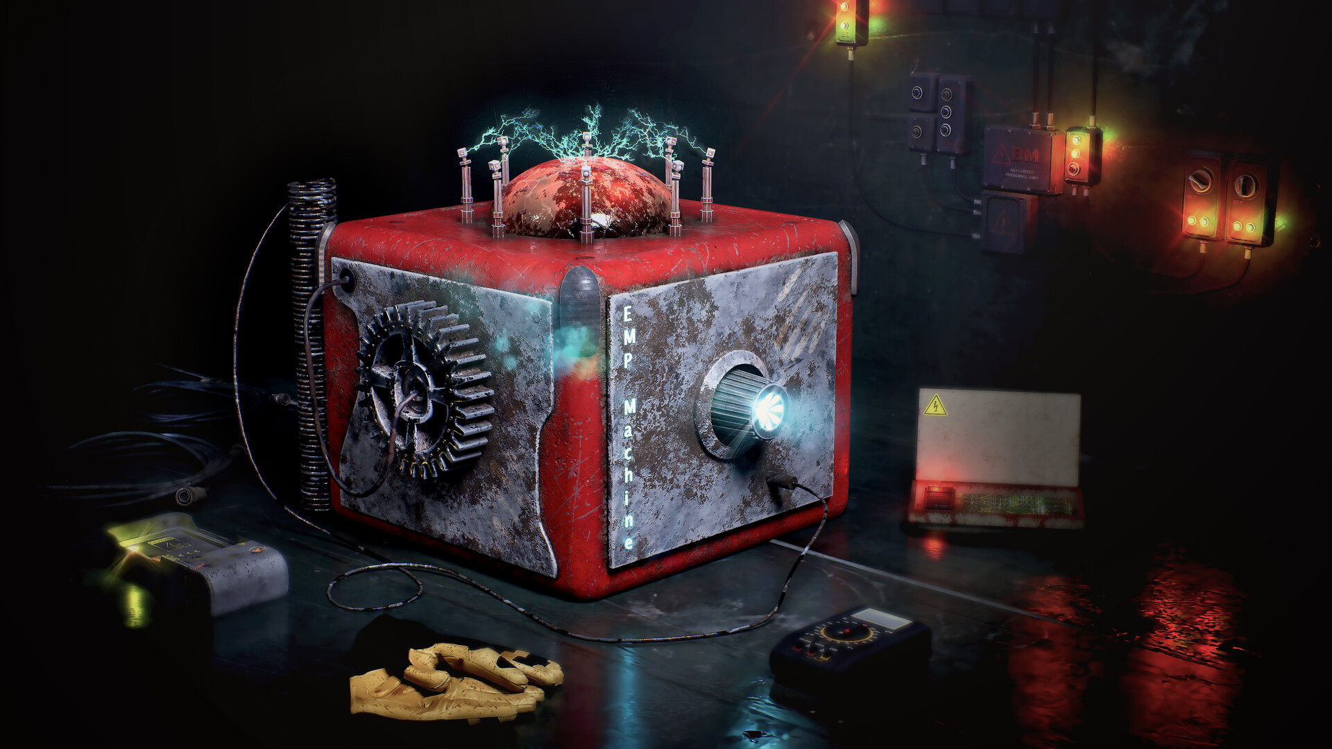 ArtStation - 3D Futuristic EMP Machine