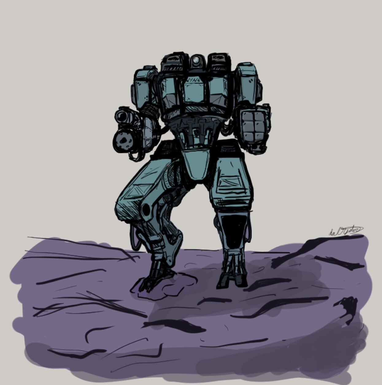 ArtStation - Mech Sketch B0-Z5