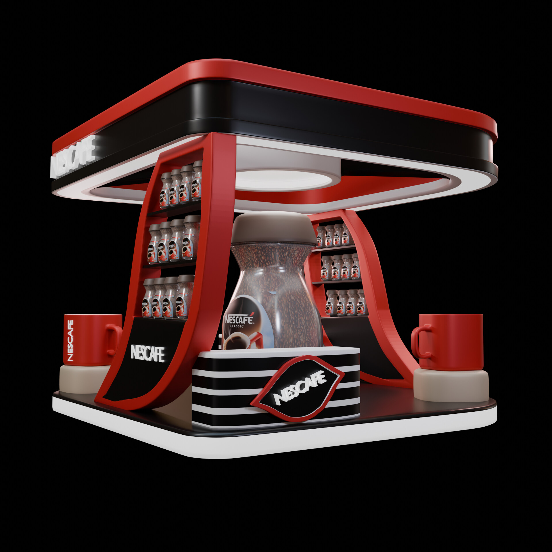 ArtStation - Nescafe - 3D Stall