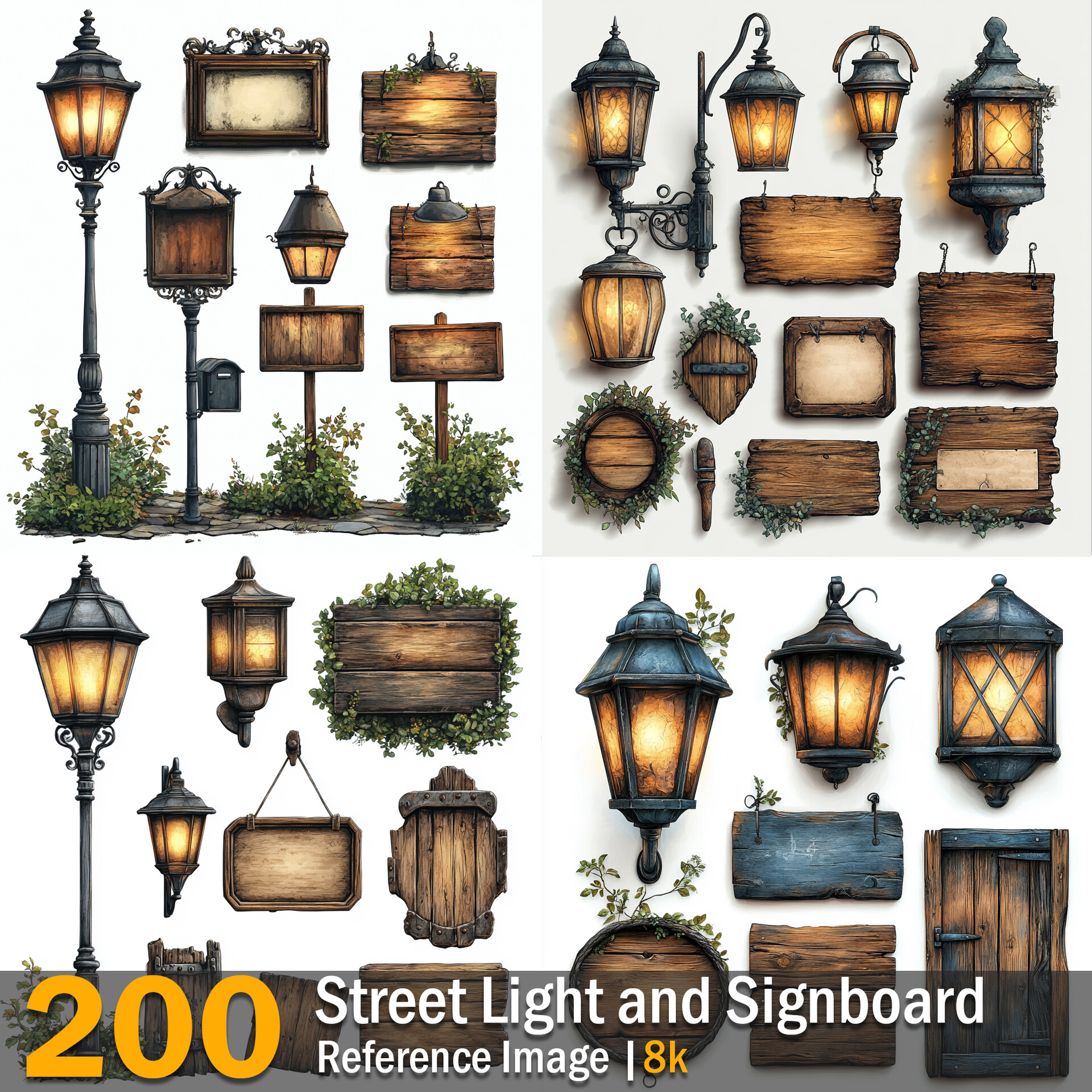 ArtStation - Street Light and Signboard | Reference Images | 4K