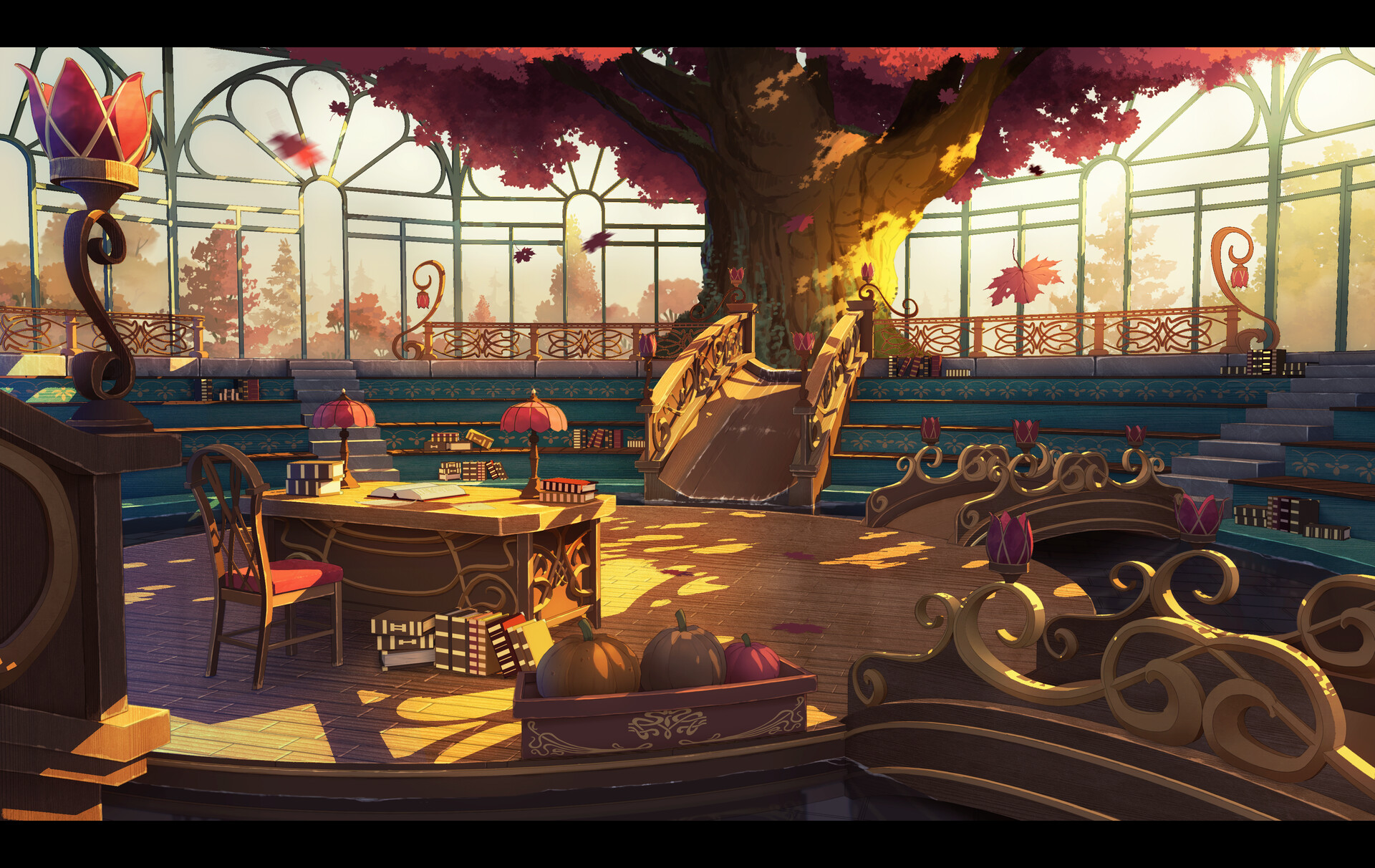 ArtStation - Amphitheater in autumn