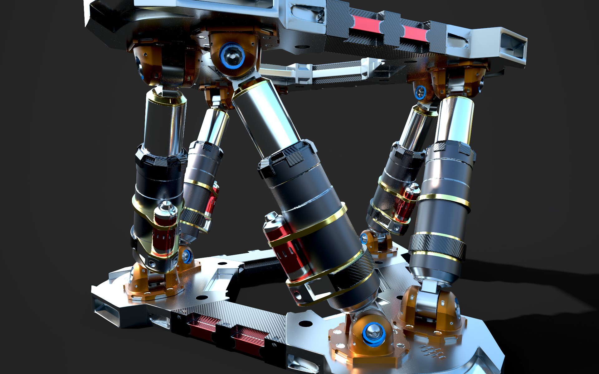 ArtStation - Hard Surface Stewart Platform Gimbal