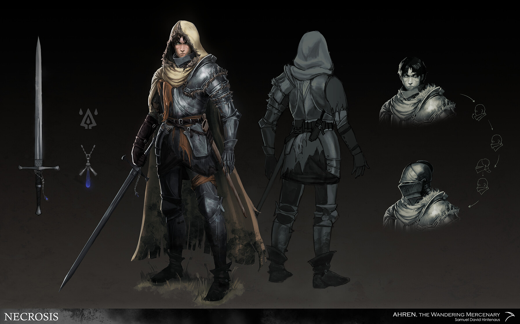 ArtStation - Ahren, the Wandering Mercenary