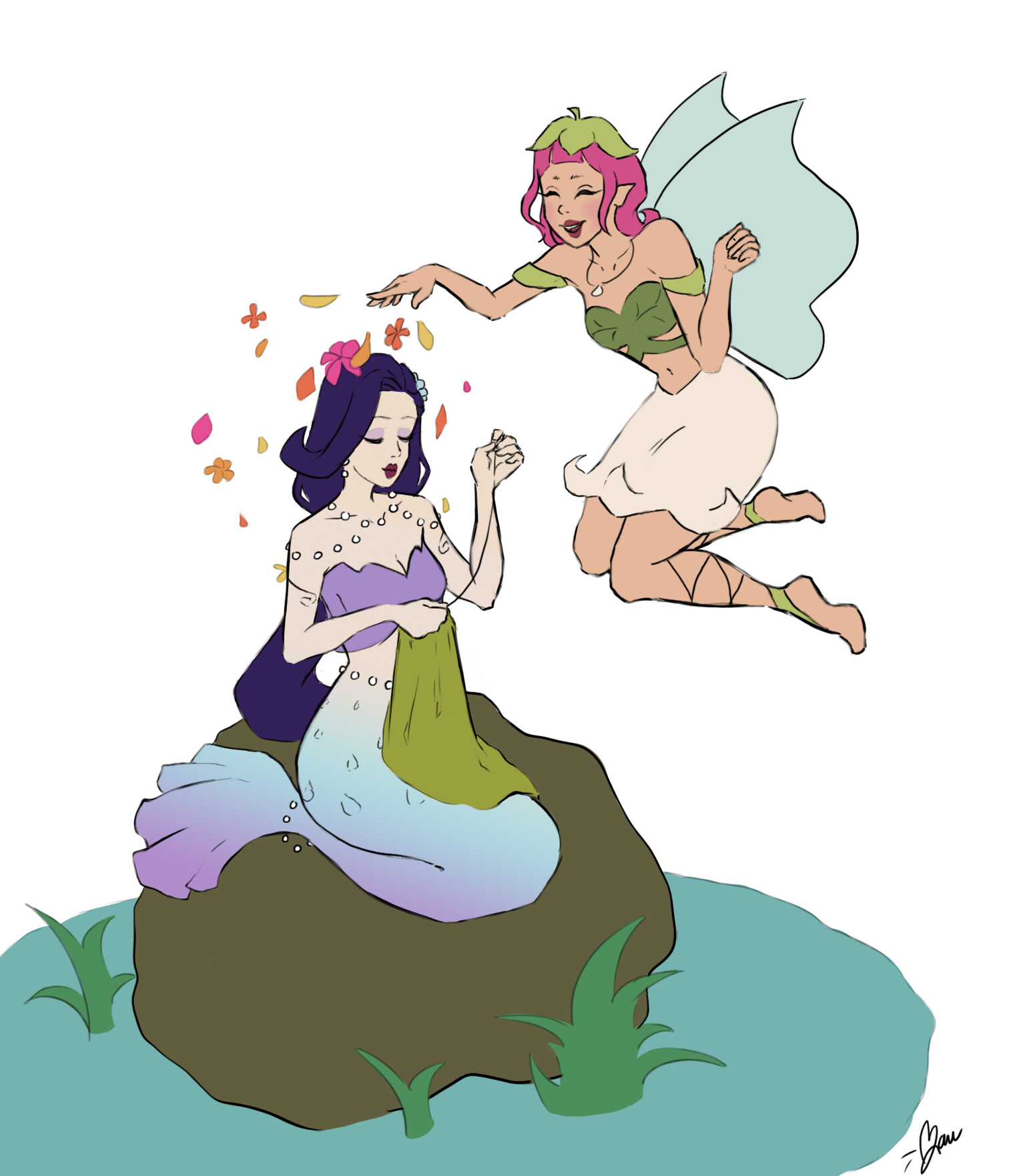 ArtStation - Nymphs: Character interaction