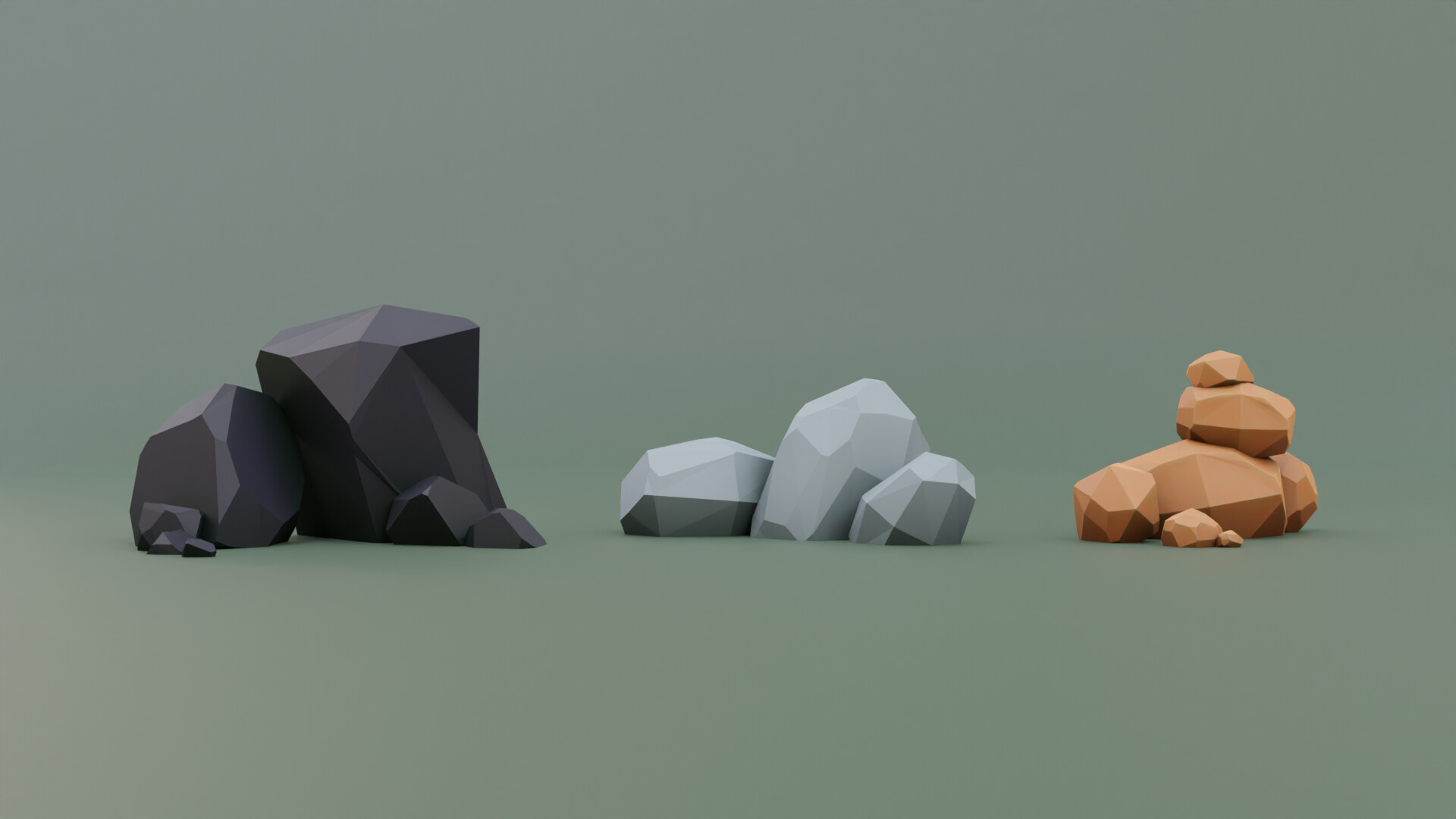 ArtStation - Low Poly Rocks