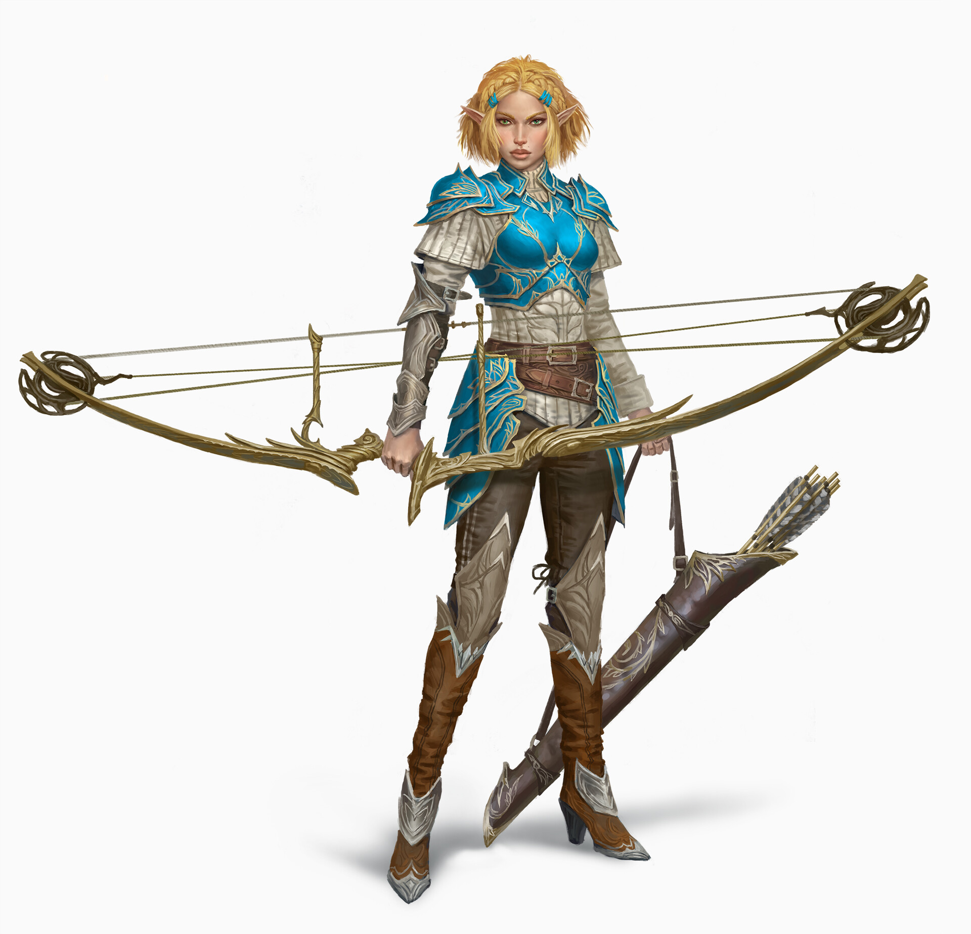 ArtStation - Zelda with a compound bow