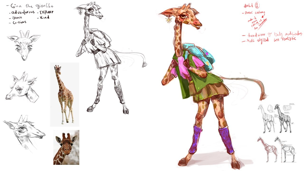 ArtStation - Gina The Giraffe