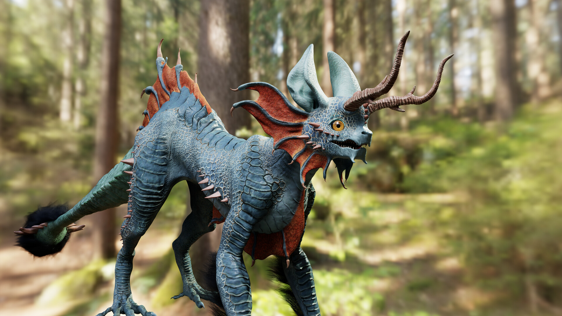 ArtStation - Lemur lizard creature