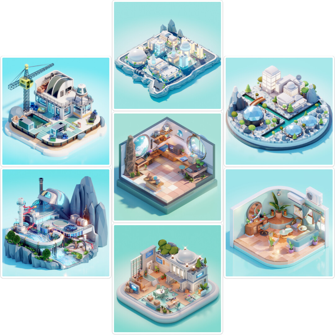 ArtStation - 3D Isometric