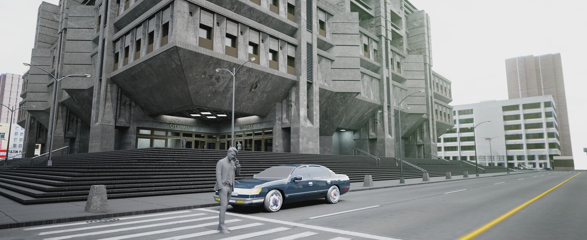 ArtStation - Brutalist Town Hall