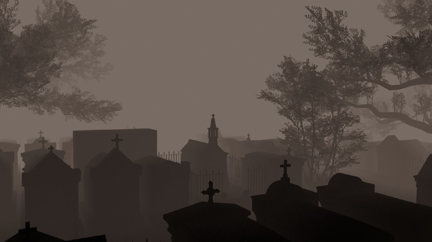 Kazovsky - Left 4 Dead 2 - View on the Cemetery recreated in Blender3D (E3)