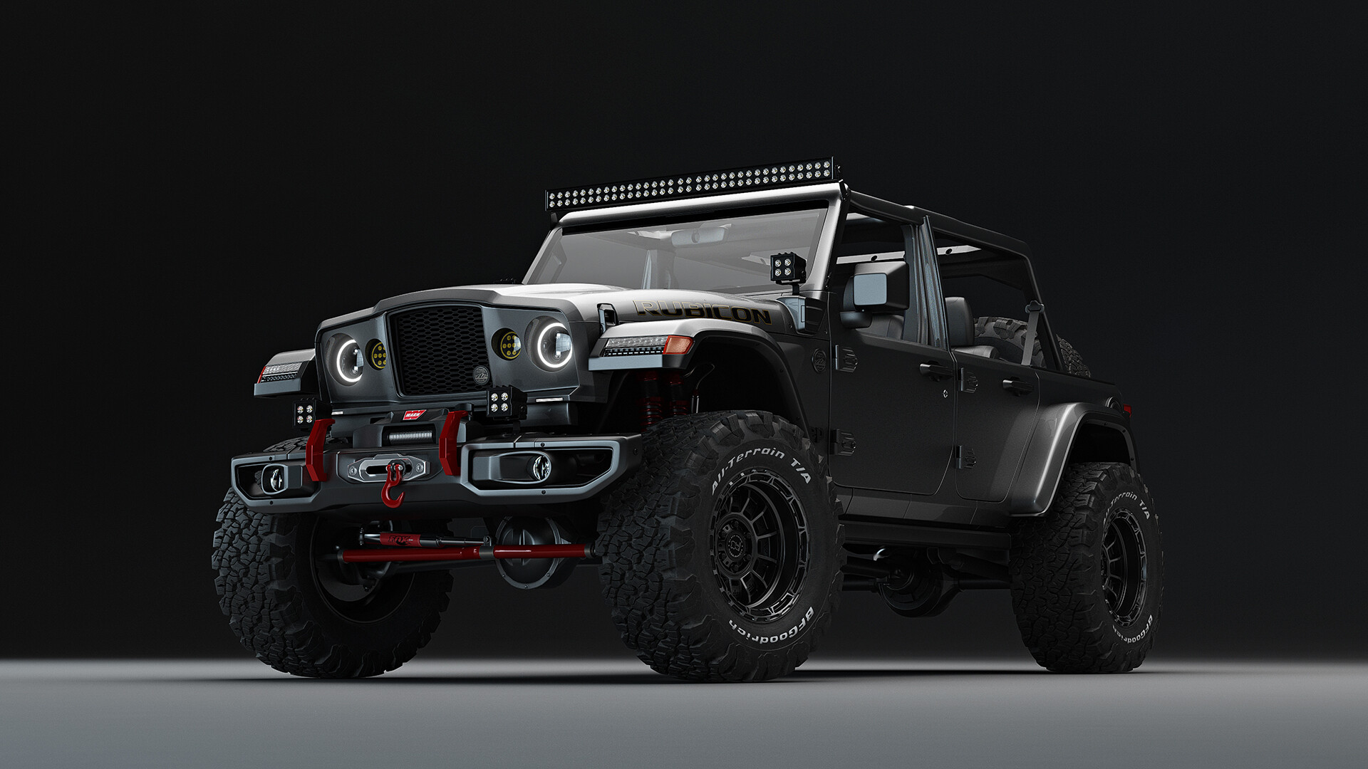 ArtStation - Jeep Rubicon Custom 4x4 with Rhino wheels