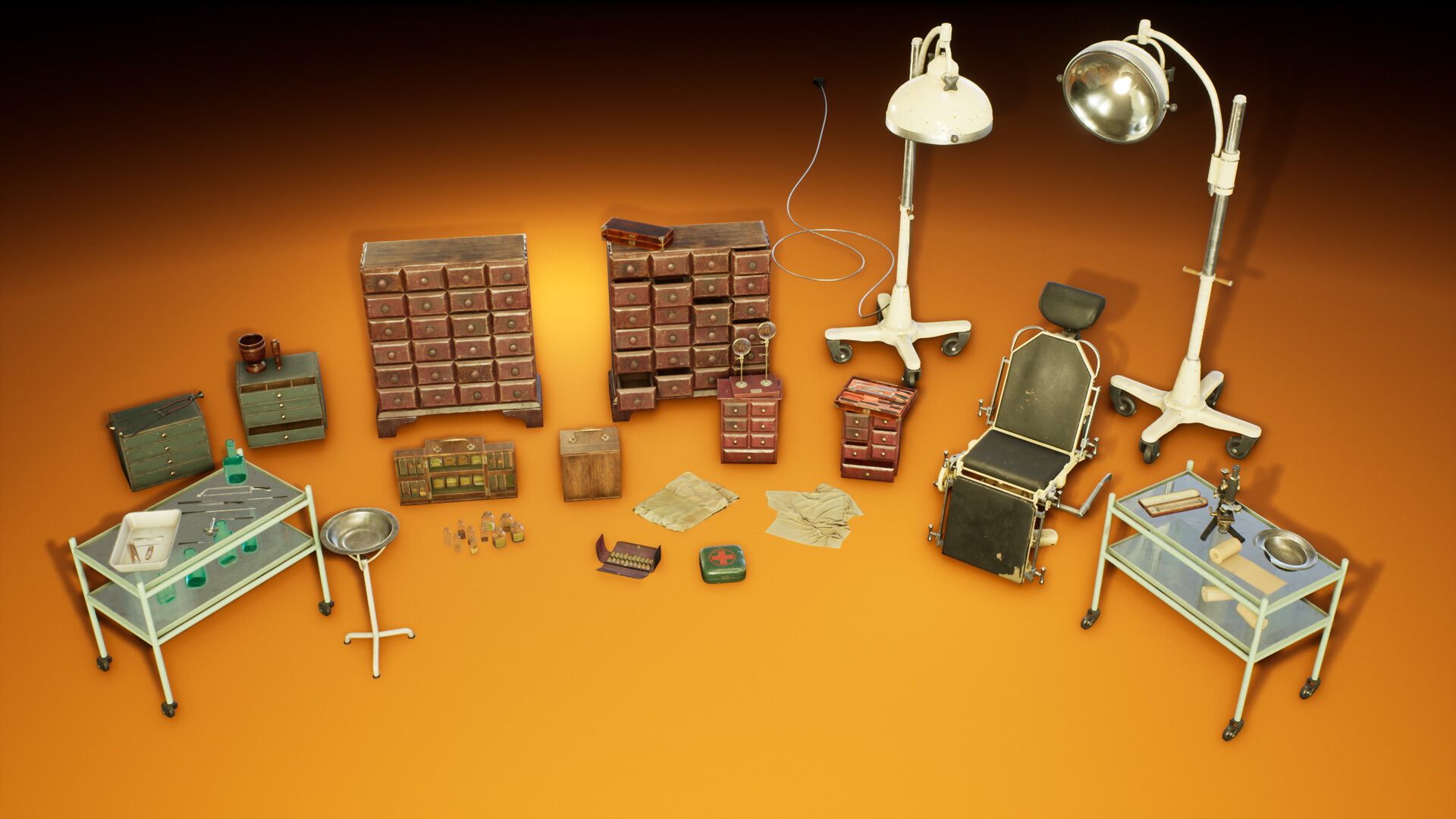 ArtStation - Vintage Doctor's Medical Office