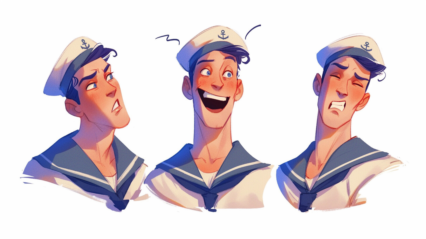 Concept Art - +300 Sailor Sketch Sketch Reference(4k)