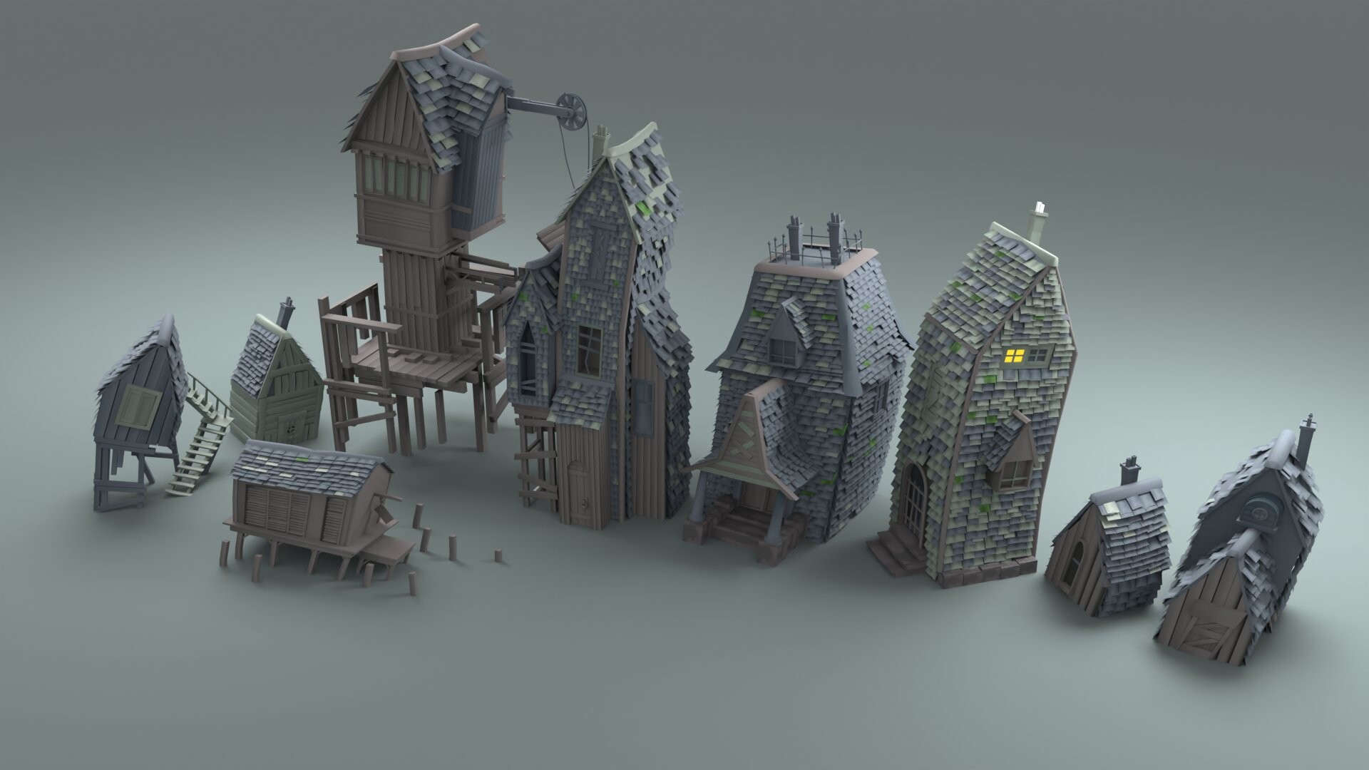 ArtStation - Mist village