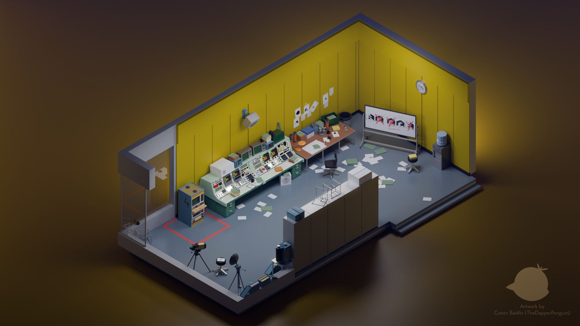 ArtStation - HRA Research Overlook - Isometric Control Fan Art