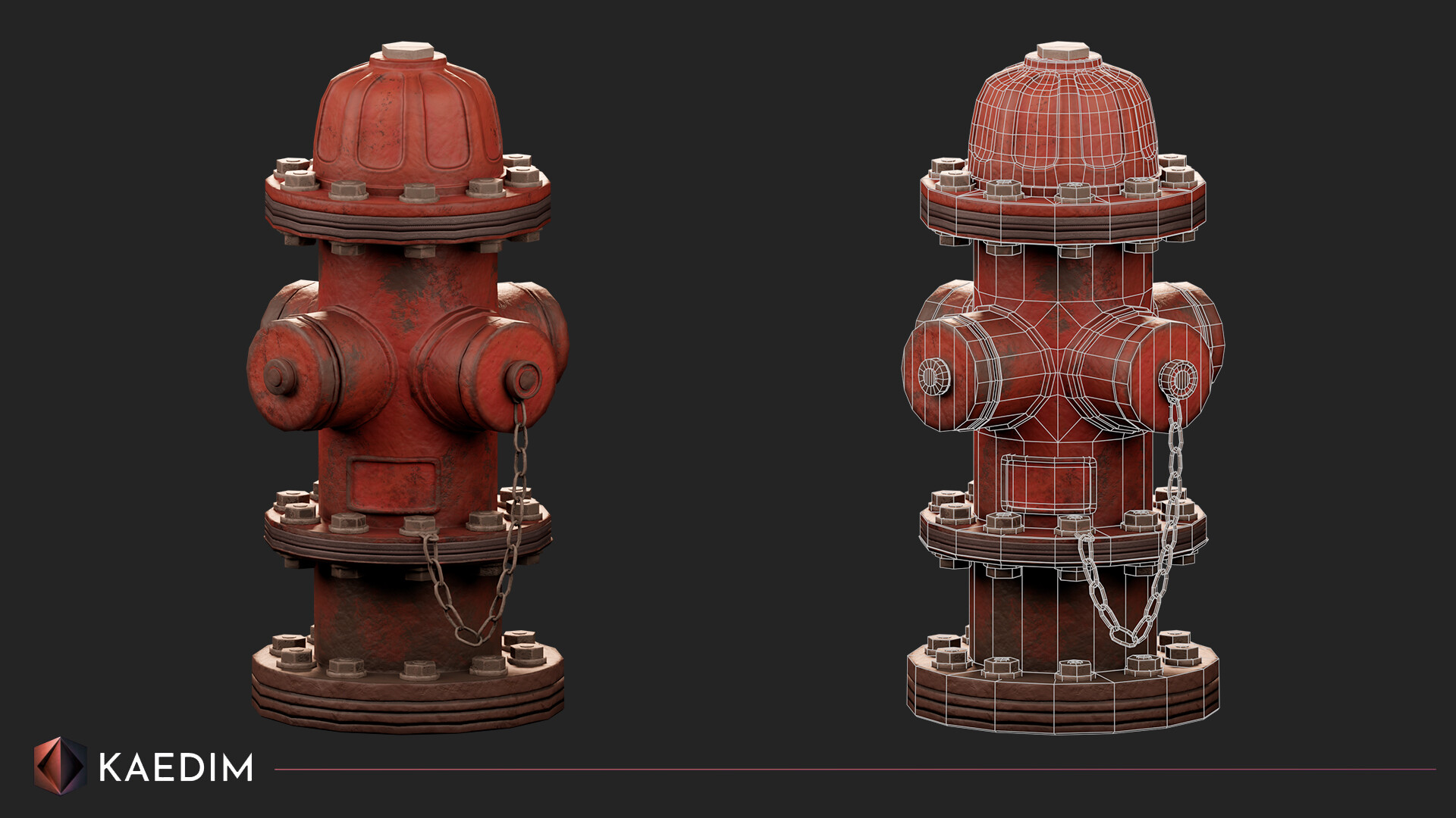 Kaedim - Fire Hydrant | 3D Game Asset | Kaedim