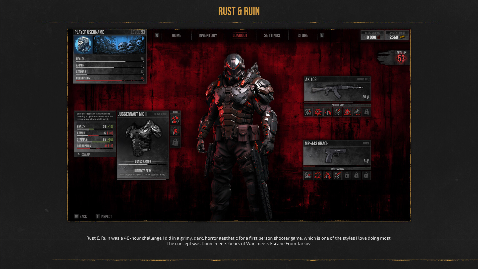 ArtStation - Rust & Ruin: UI/UX Design