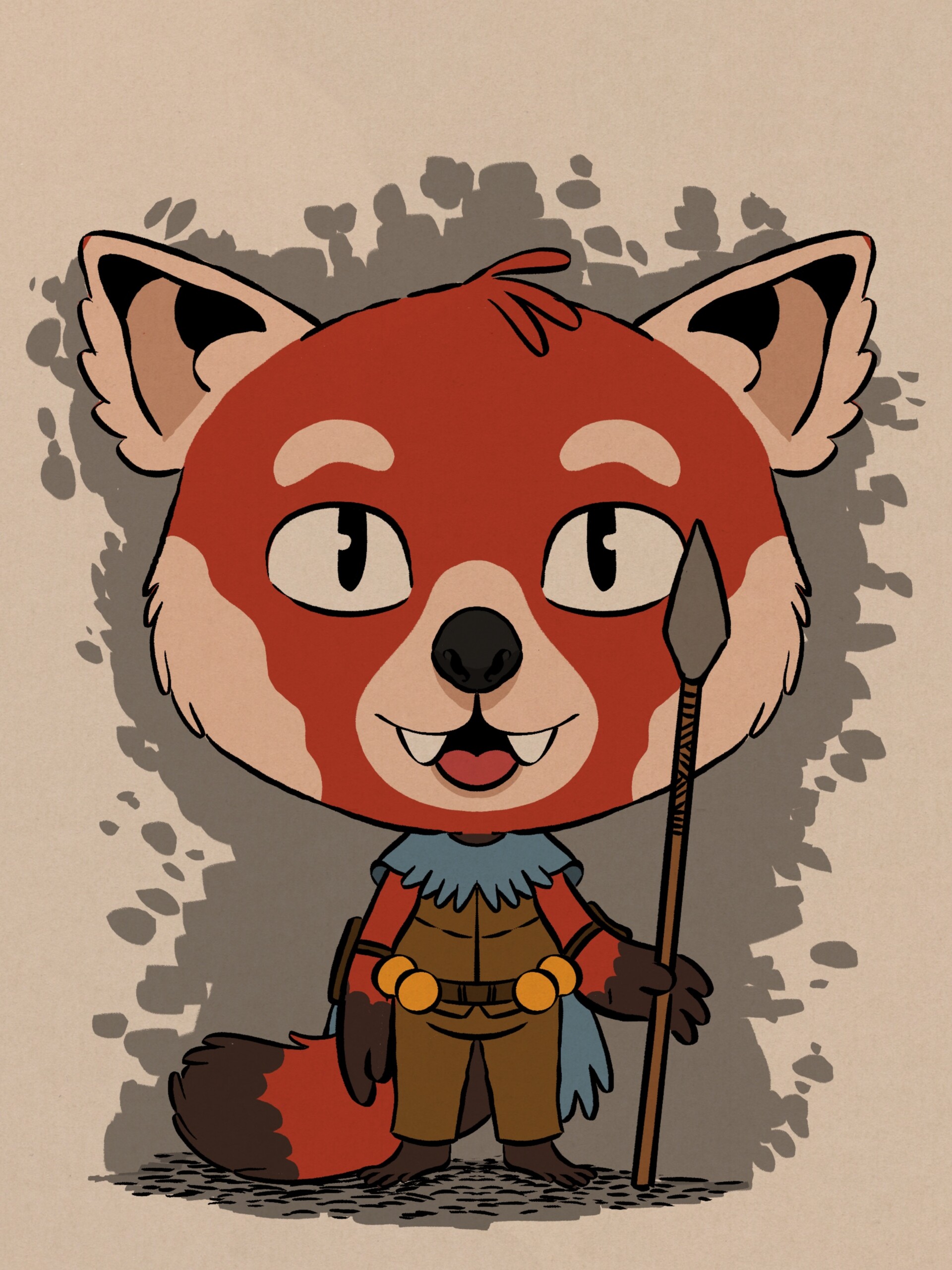 ArtStation - Red panda warrior