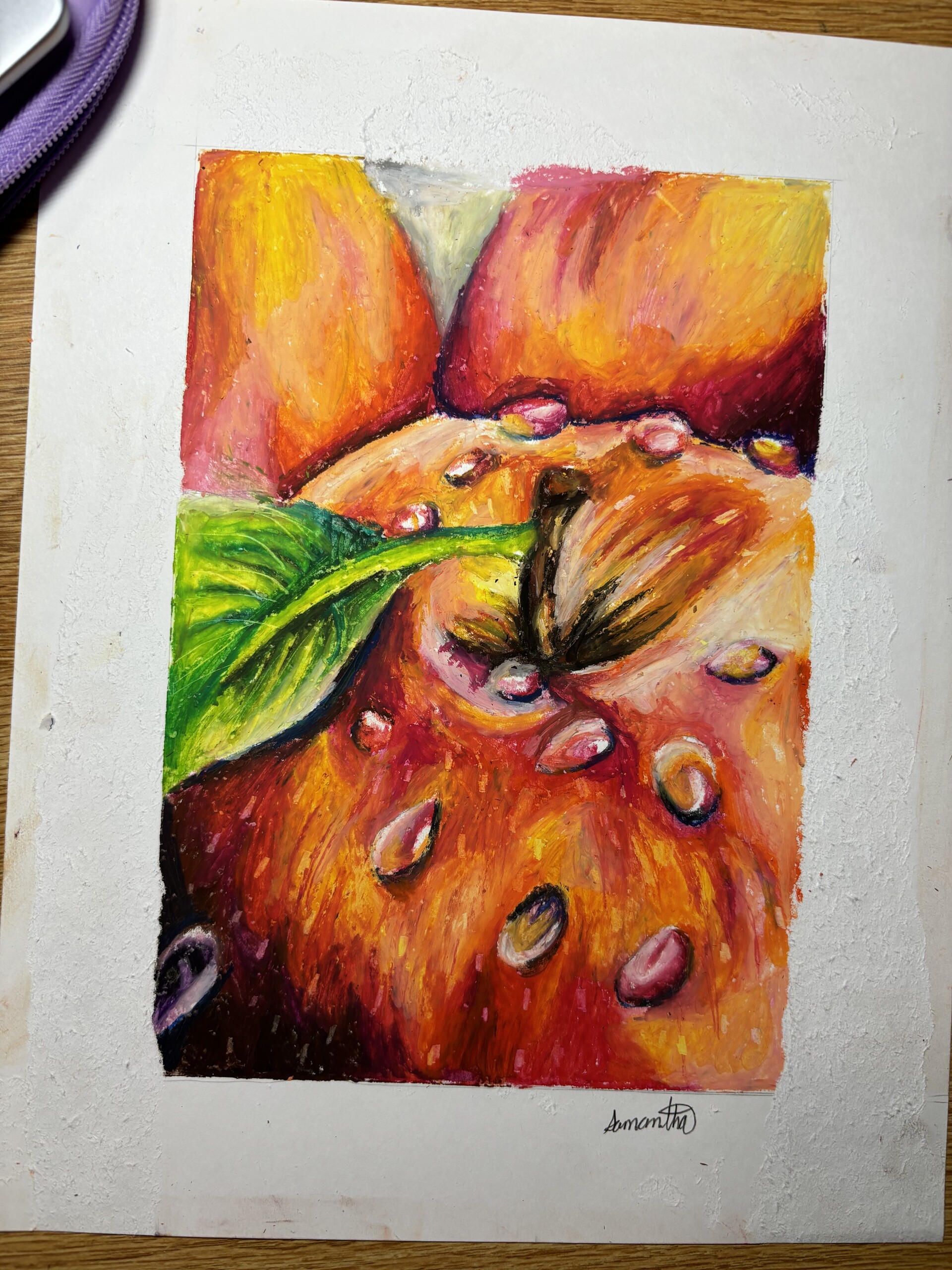 ArtStation - Oil pastel apples🍎