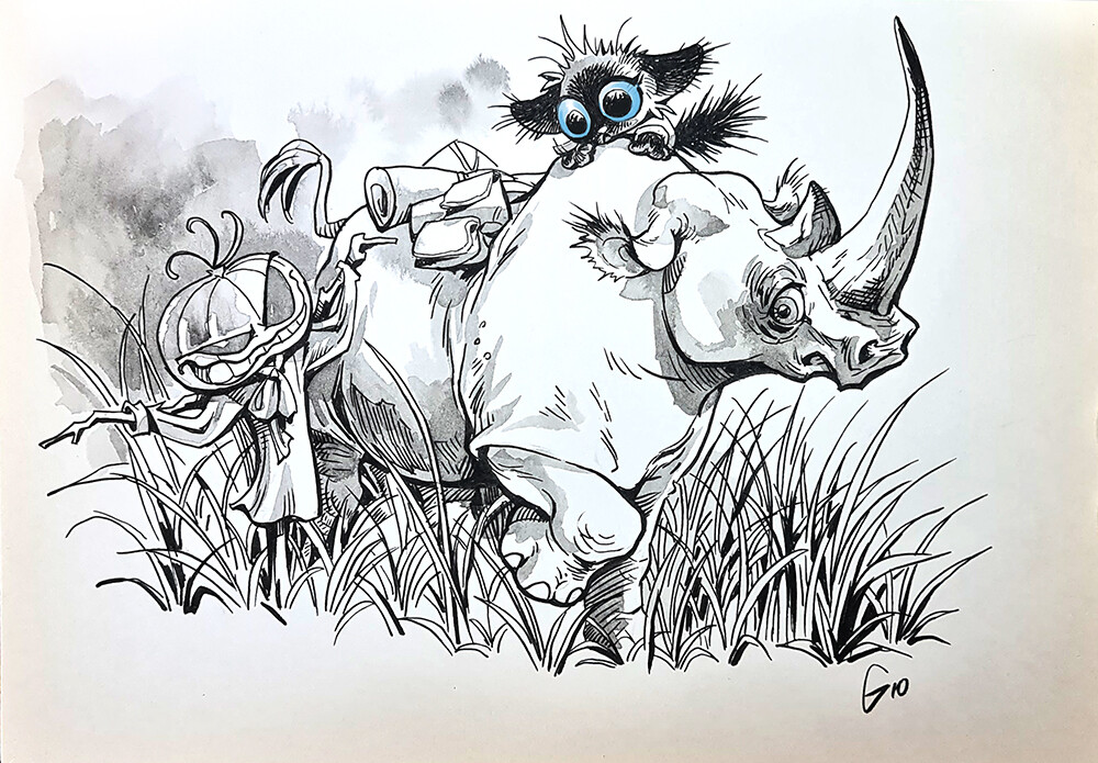 ArtStation - inktober 2024 day 25: scarecrow!