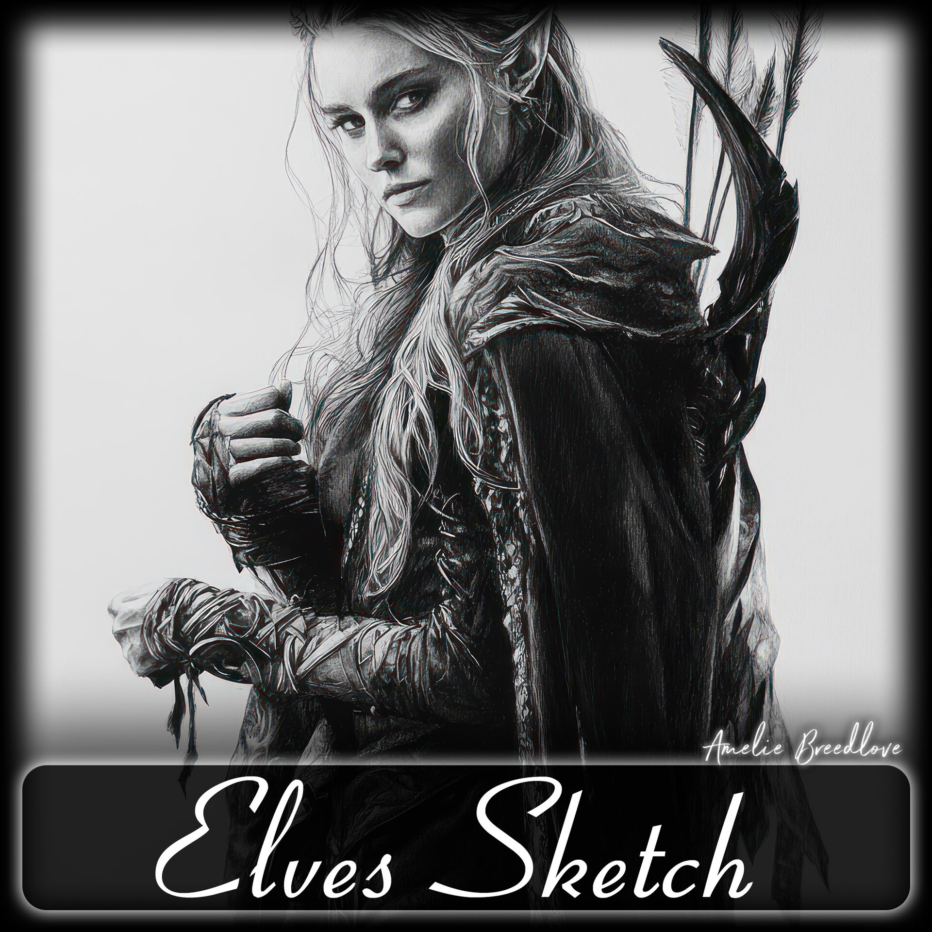 ArtStation - 300 Elves Sketch Reference Pack | 4K | v.8