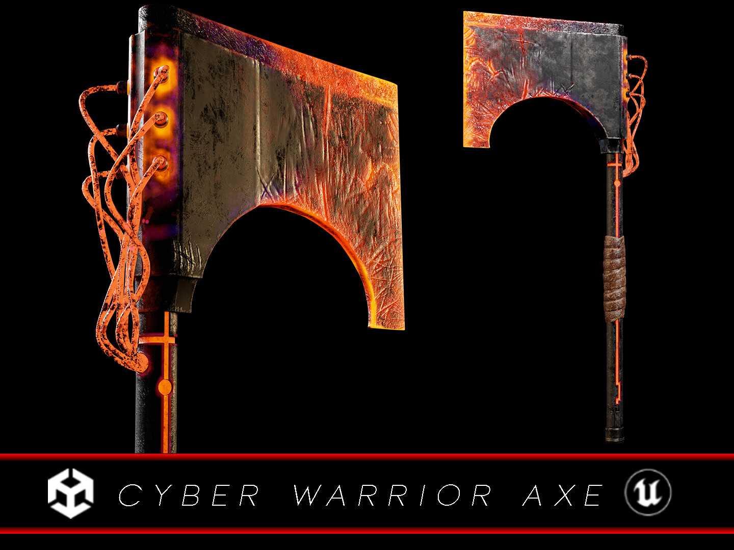 ArtStation - Cyber Warrior Axe