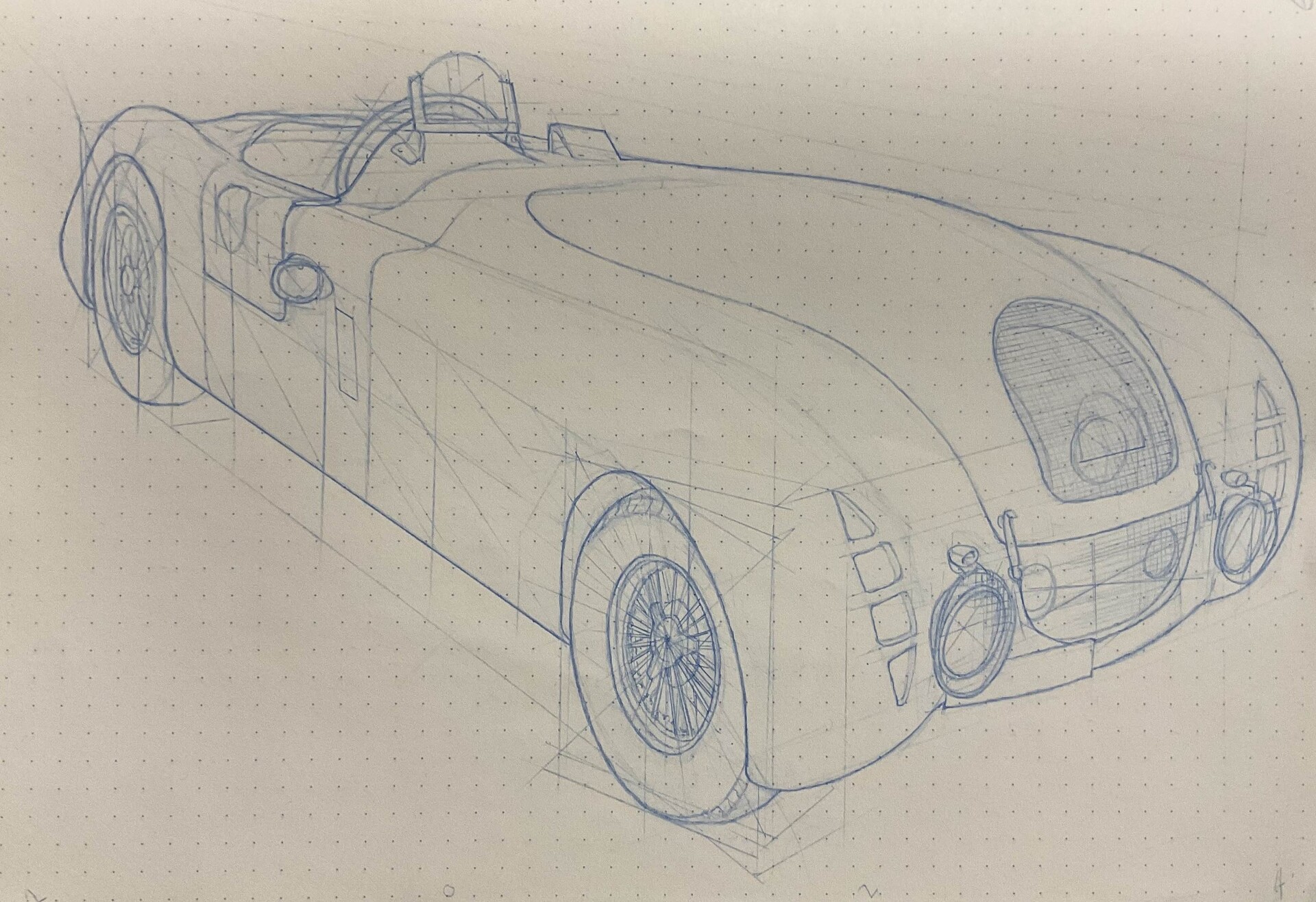 ArtStation - vehicle - perspective construction bugatti type 57 (tank)