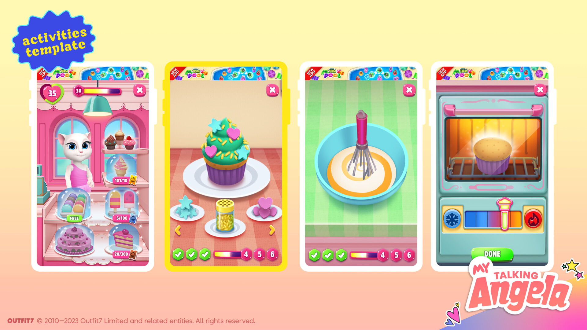 TICOYAKI - My Talking Angela 2 UI Design