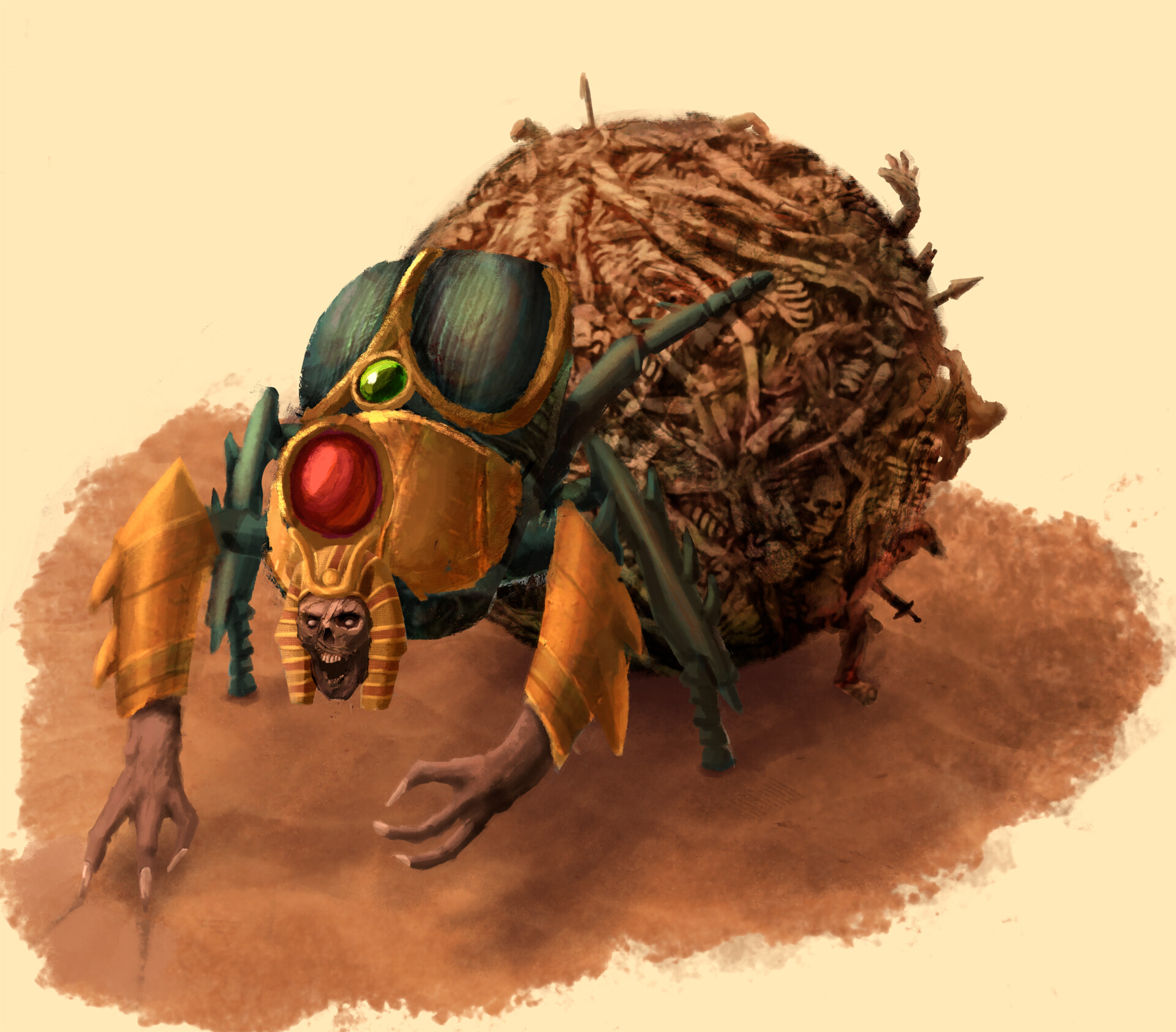 ArtStation - Egyptian beetle boss