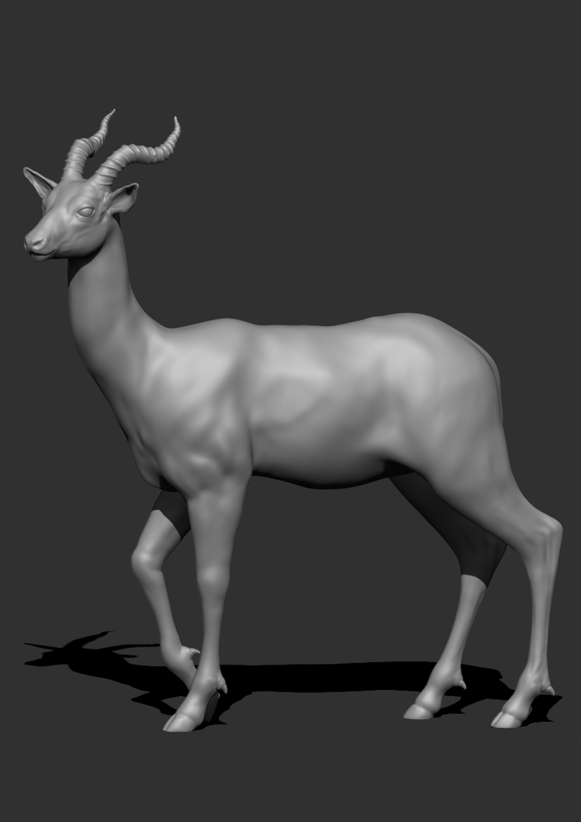 ArtStation - deer 3d sculpting