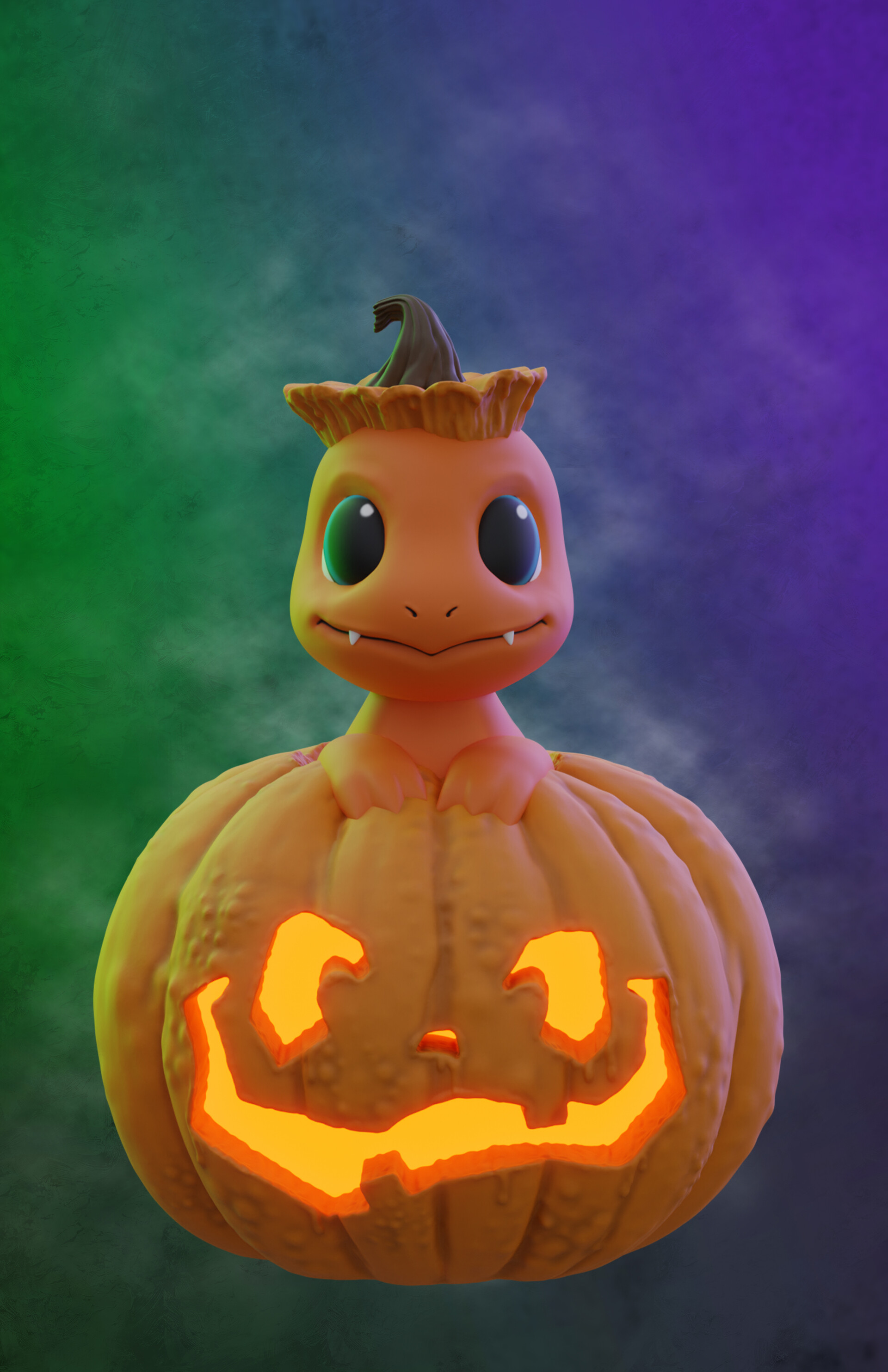 charmander stencil pumpkin